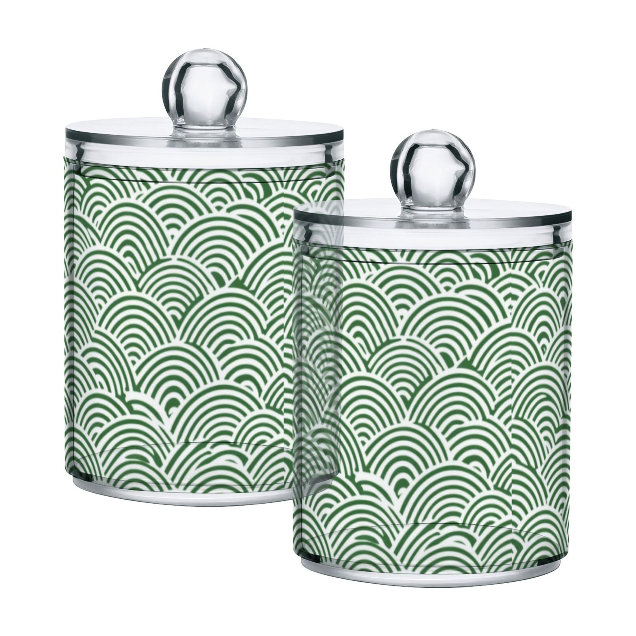 Green Cloud Scales Cotton Swabs Cans Translucent Plastic Canisters ...