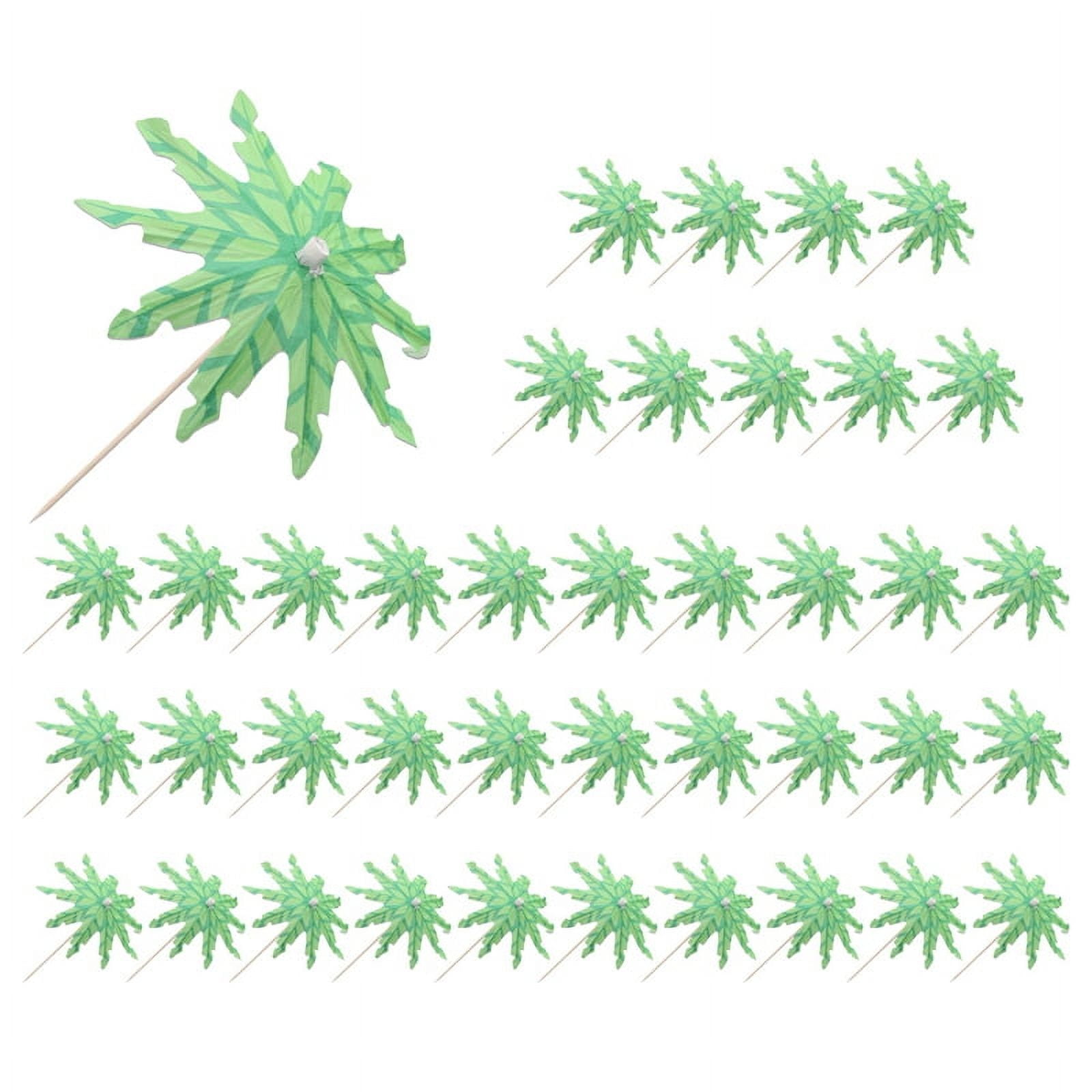 Green Coconut Tree Toothpicks Paper Umbrellas Toothpicks Handmade ...
