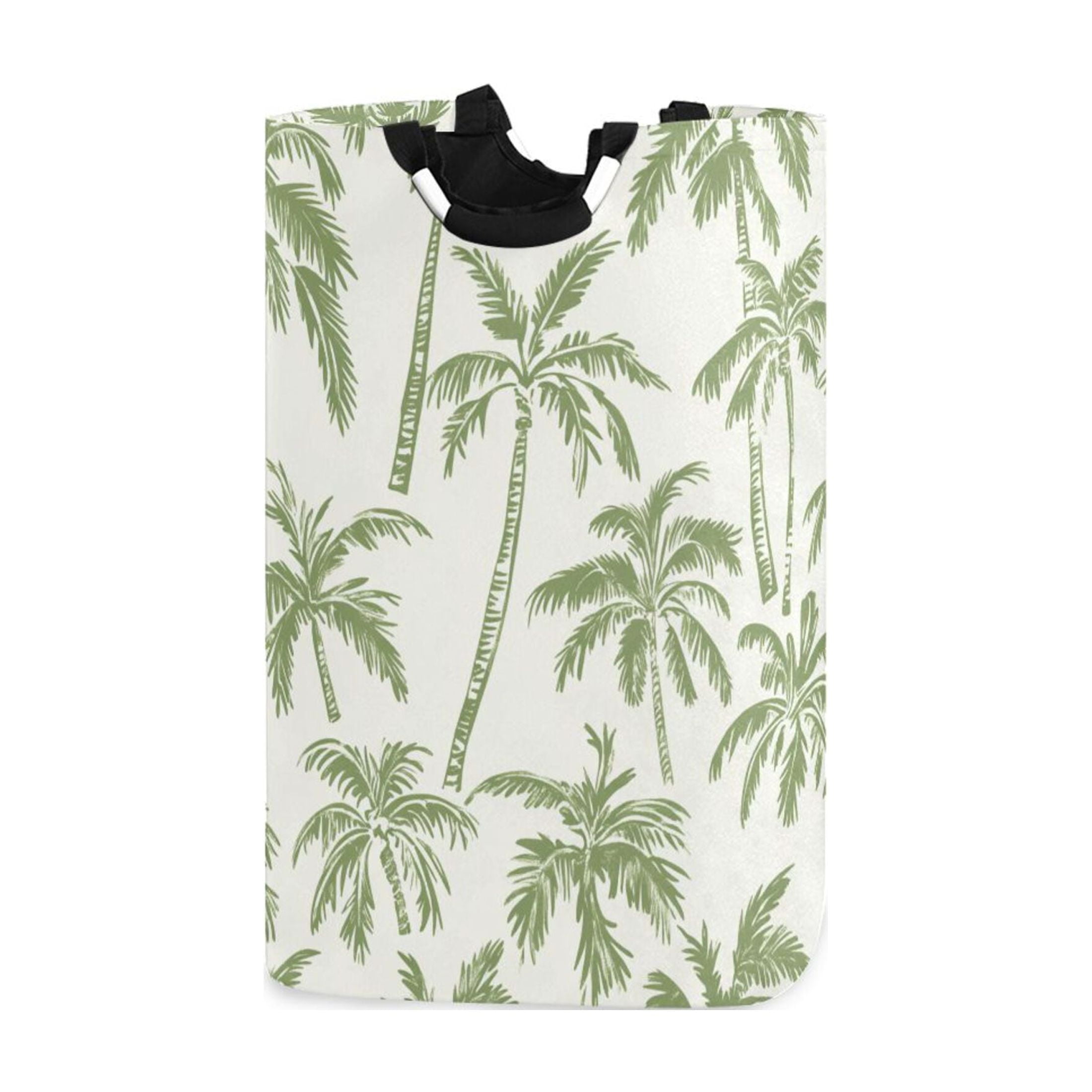 Green Coconut Trees Vintage Colored Laundry Basket with Handles ...