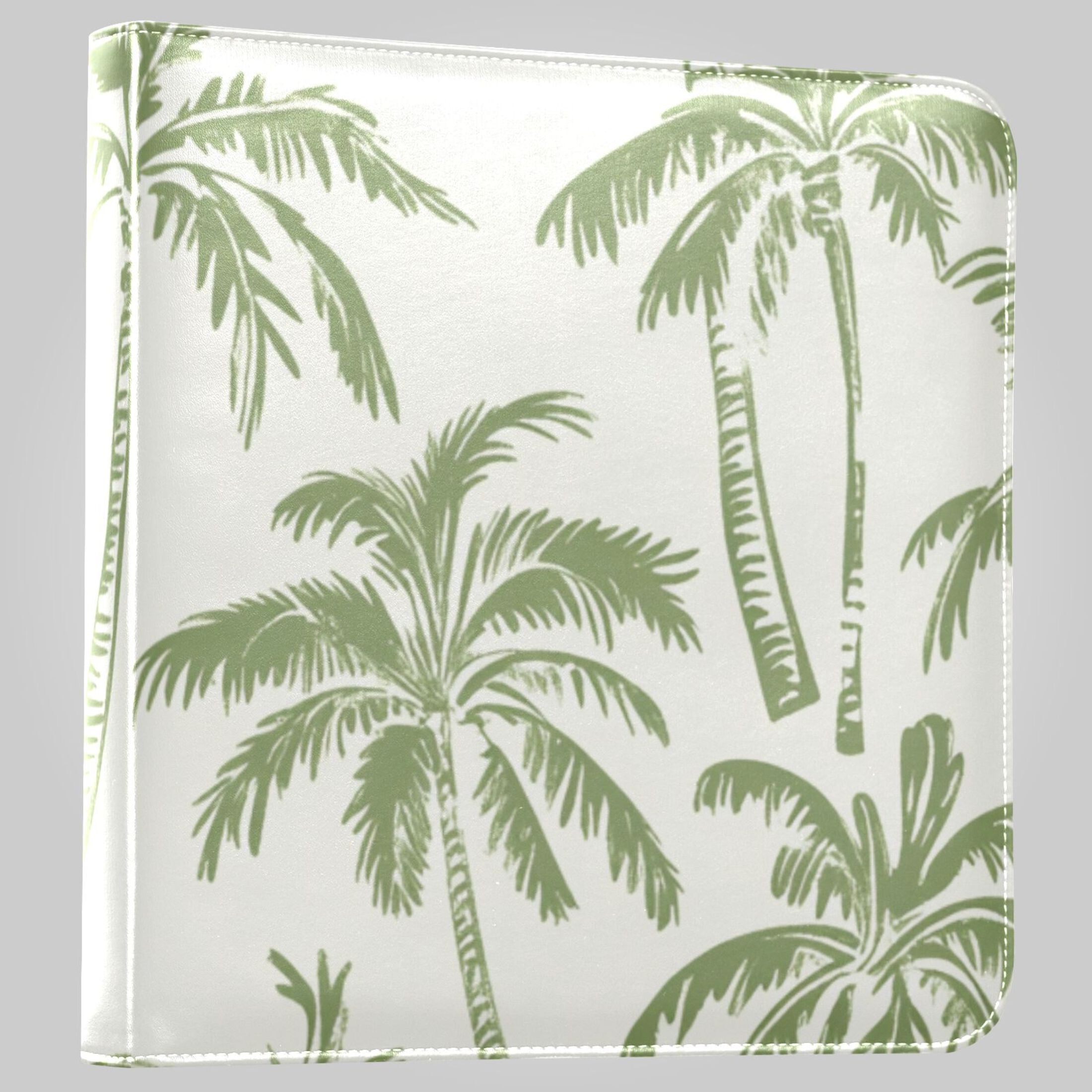 Green Coconut Trees Vintage Colored PU Leather Photo Albums 3 Rings ...