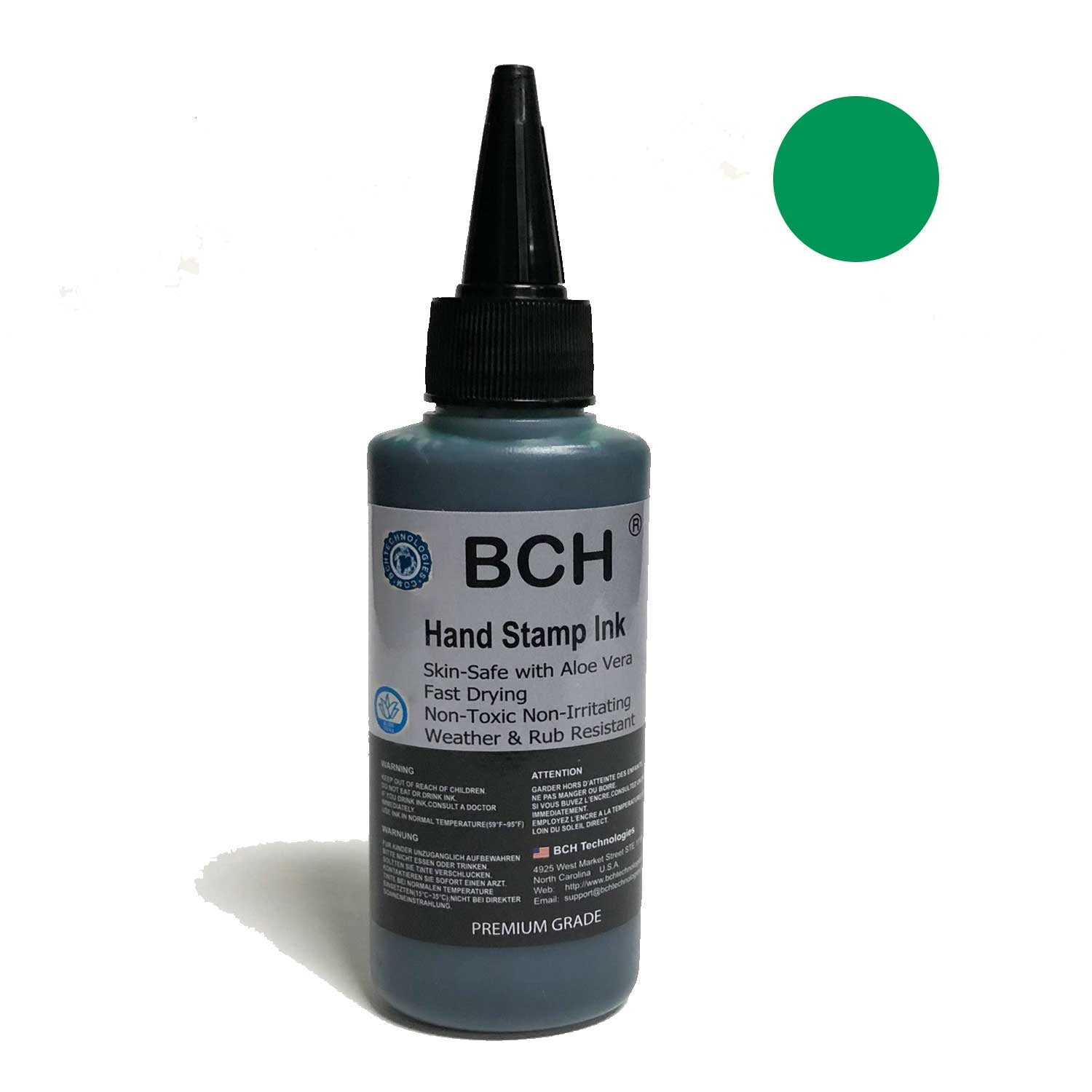 Green Color Re-Entry Stamp Ink by BCH for Event Admittance - Skin-Safe ...