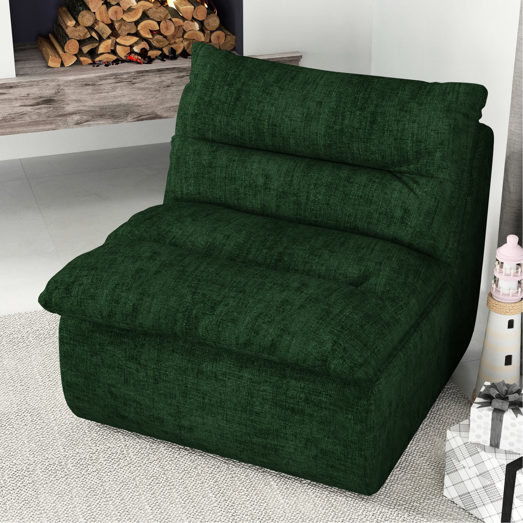 Green Compression Sponge & Cloth Material - Ergonomic Back Support ...