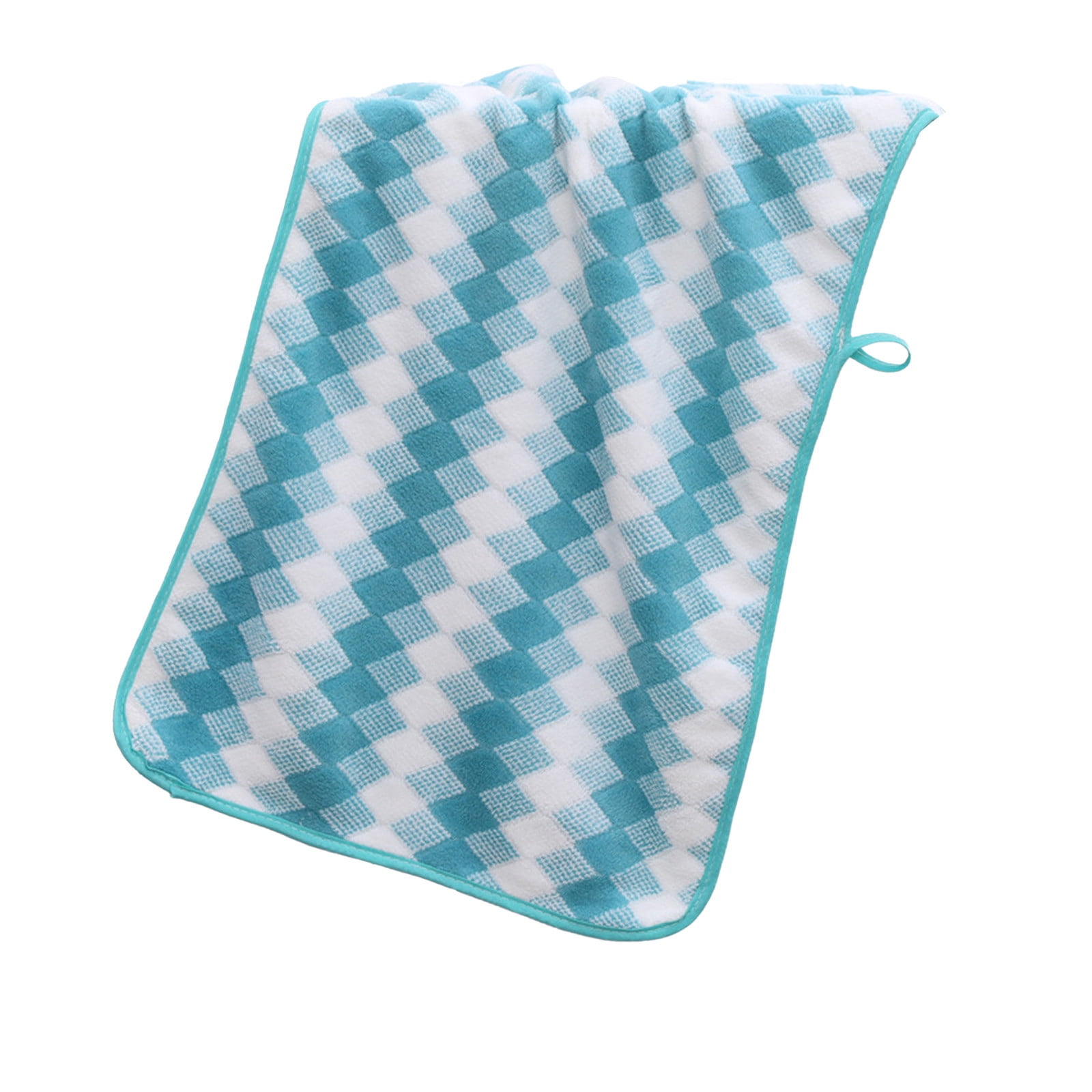 Green Coral Fleece Face Towel Thickened Soft Hand Towel For Bathroom ...