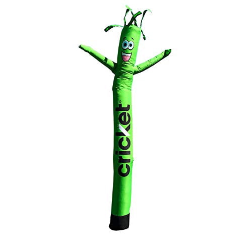 Green Cricket Wireless Advertising 8 Foot Tall Inflatable Tube Man Air ...
