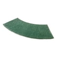Green Curved Shape Bath Mat With Water Absorbing Feature And Non Slip ...
