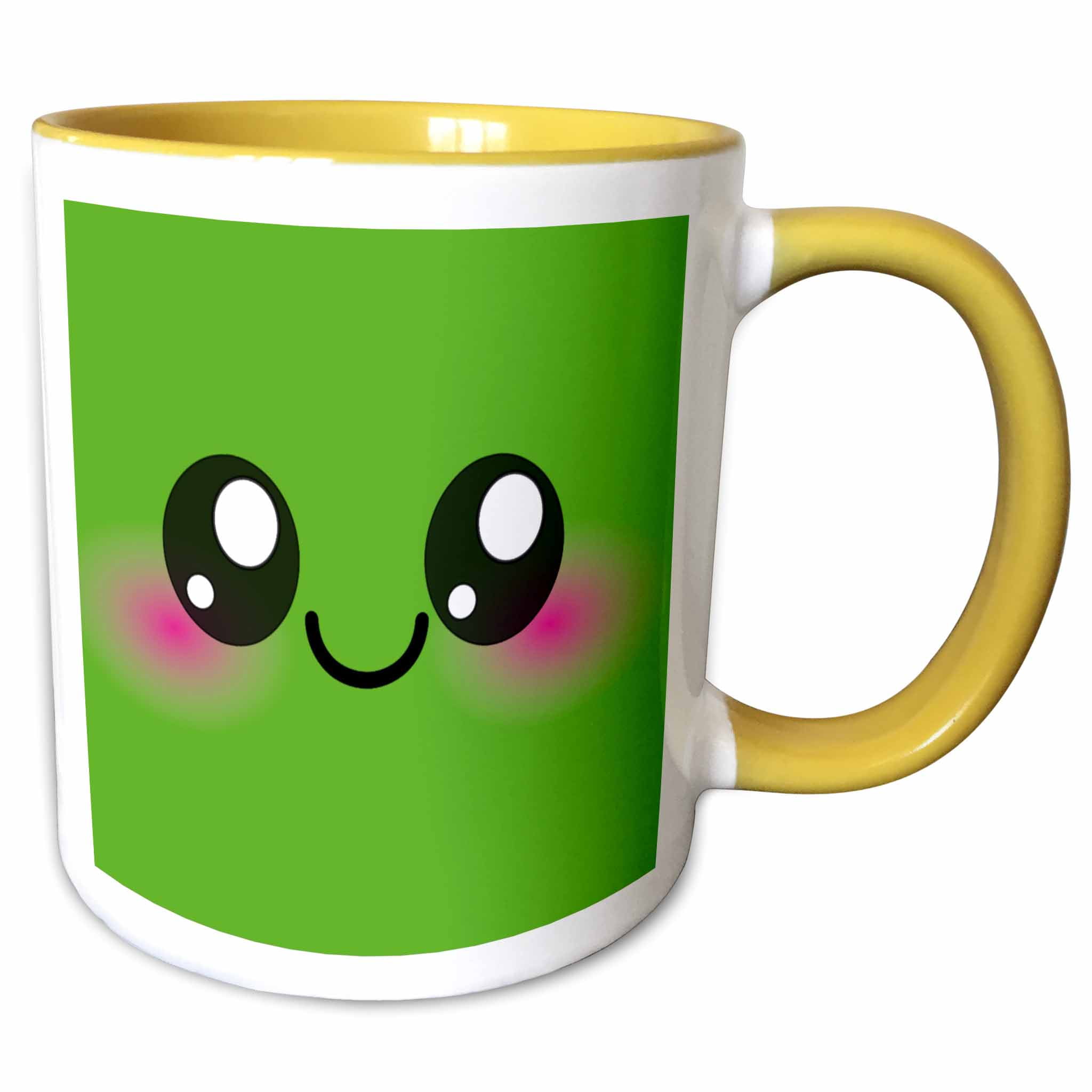 3drose, Green Cute Smiling Square - Adorable and Kawaii Cartoon Smiling ...