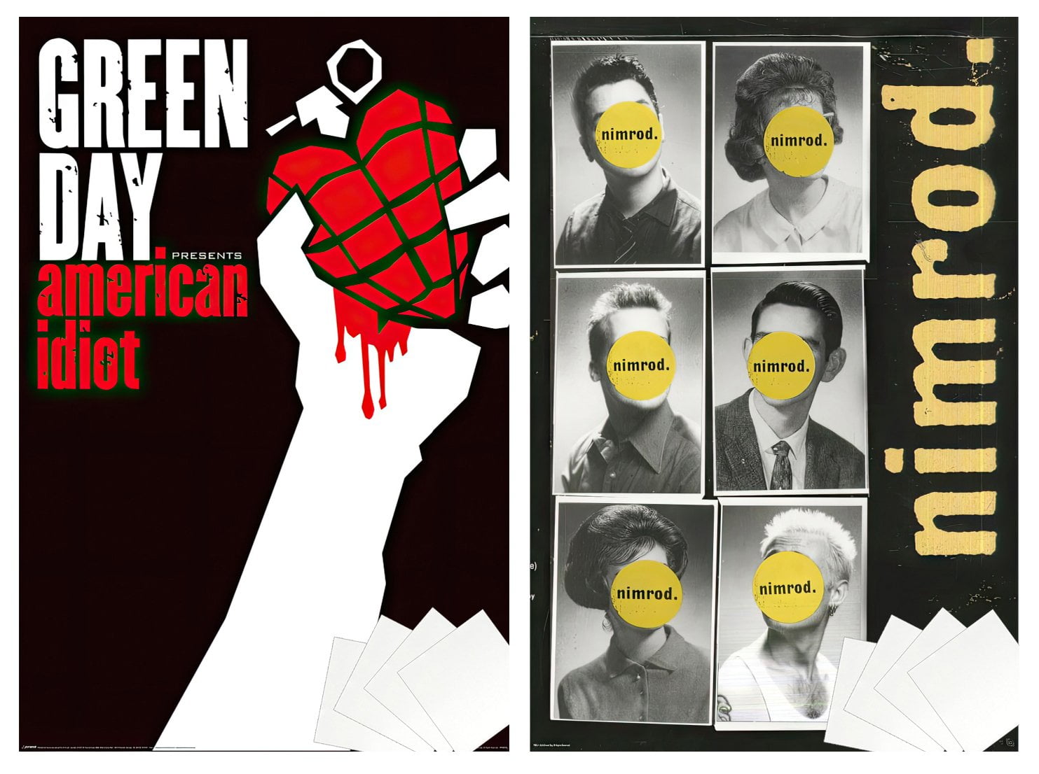 Green Day - 2 Piece Music Poster Set (American Idiot & Nimrod - Album ...
