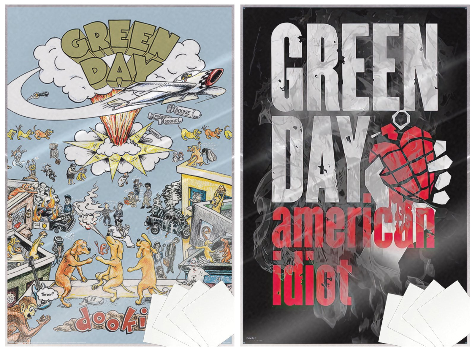 Green Day - 2 Piece Music Poster Set (Dookie & American Idiot (Version ...