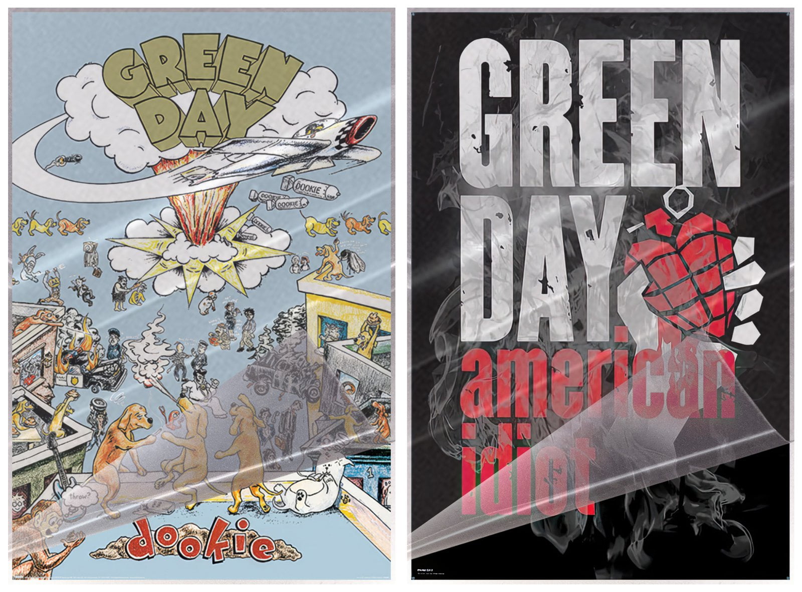 Green Day - 2 Piece Music Poster Set (Dookie & American Idiot (Version ...