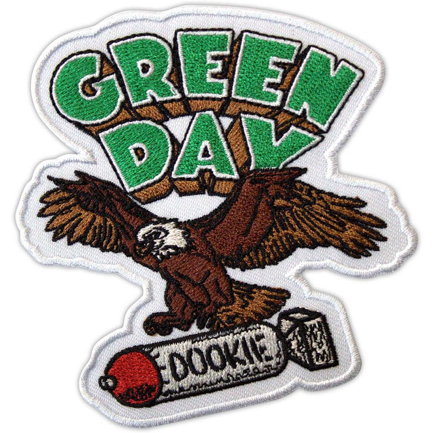 Green Day Dookie Woven Eagle Iron On Patch - Walmart.com