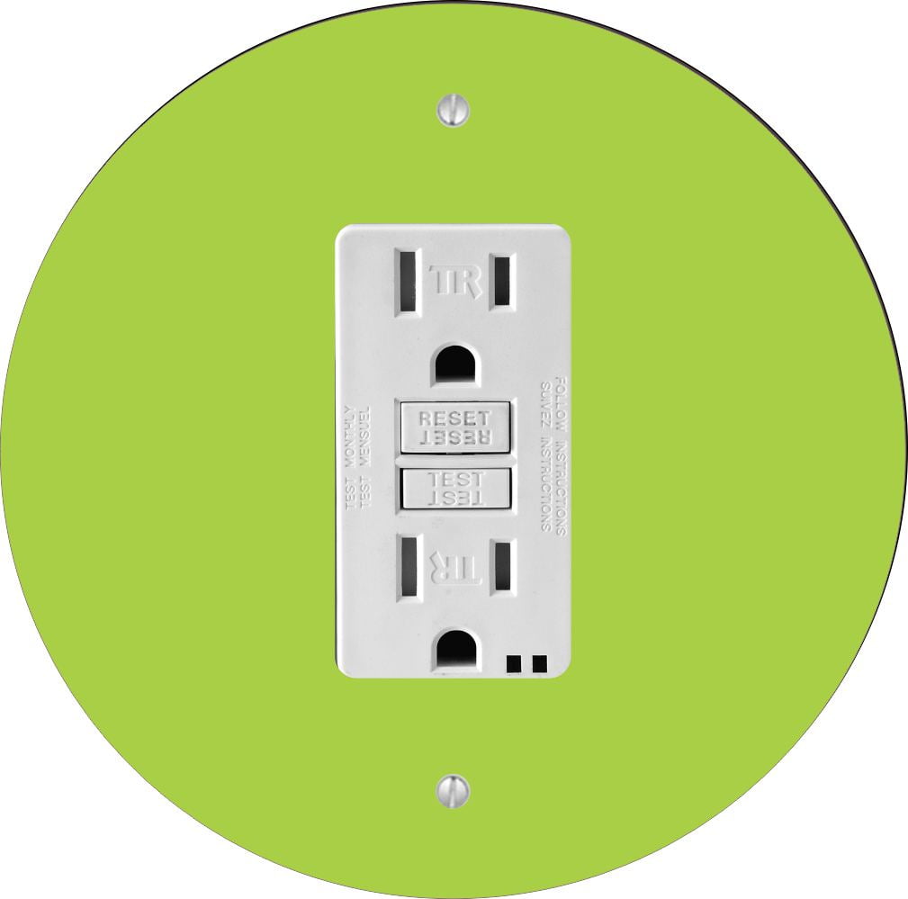 Green Design - Round Light Switch Plate Cover - GFI - Walmart.com