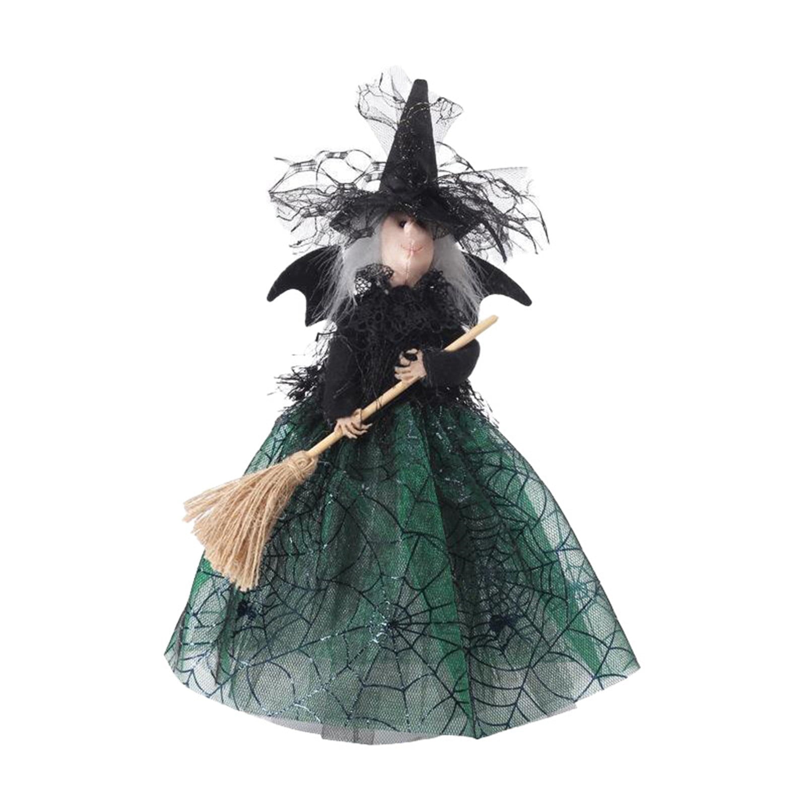Green Desktop Decorative Figurine,Tabletop Fabric Halloween Fall Witch ...