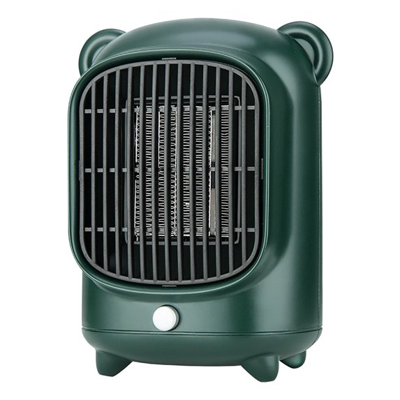 Green Desktop Mini Heater Ptc Ceramic Heating Fast Heat Silent ...