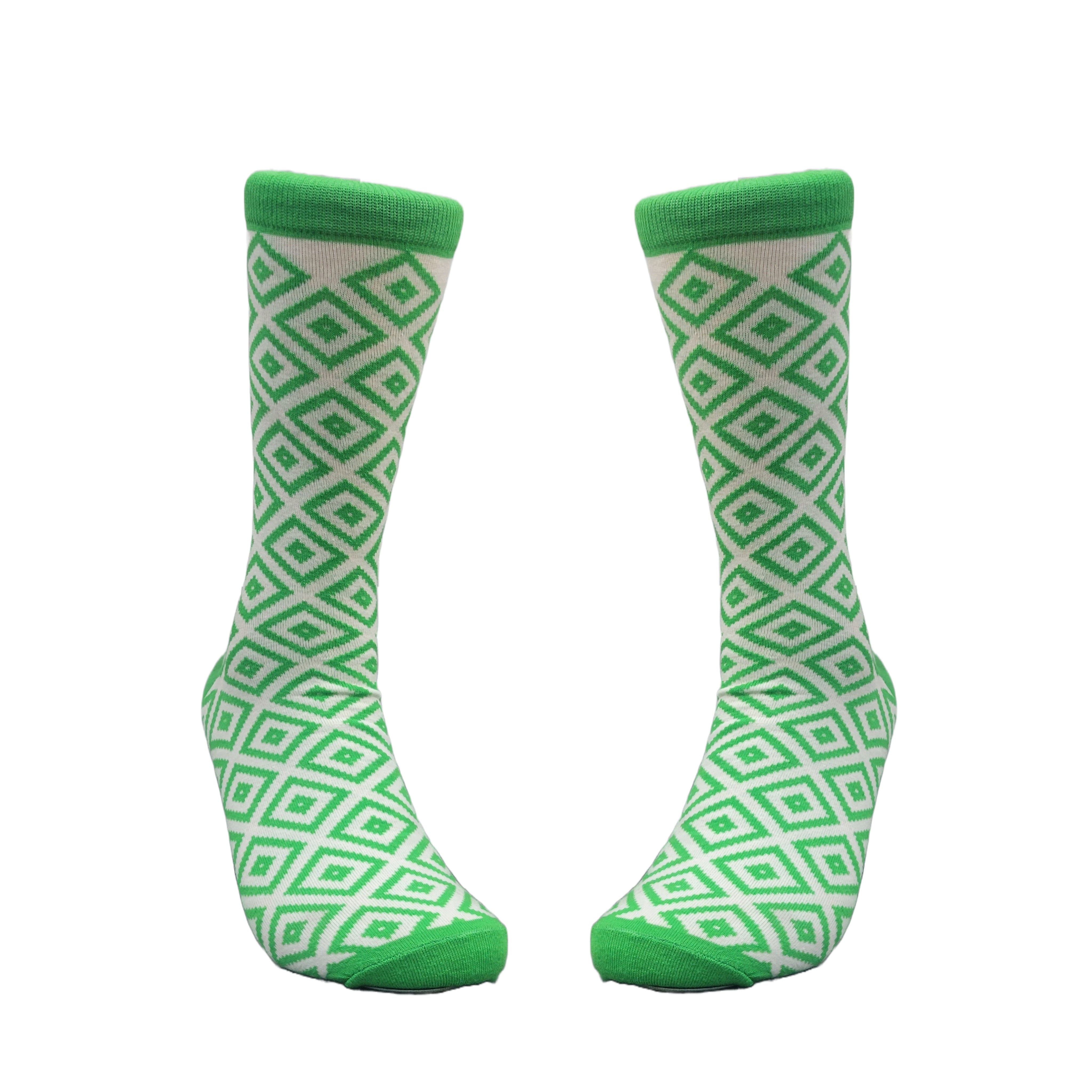 Green Diamond Pattern Socks from the Sock Panda - Walmart.com