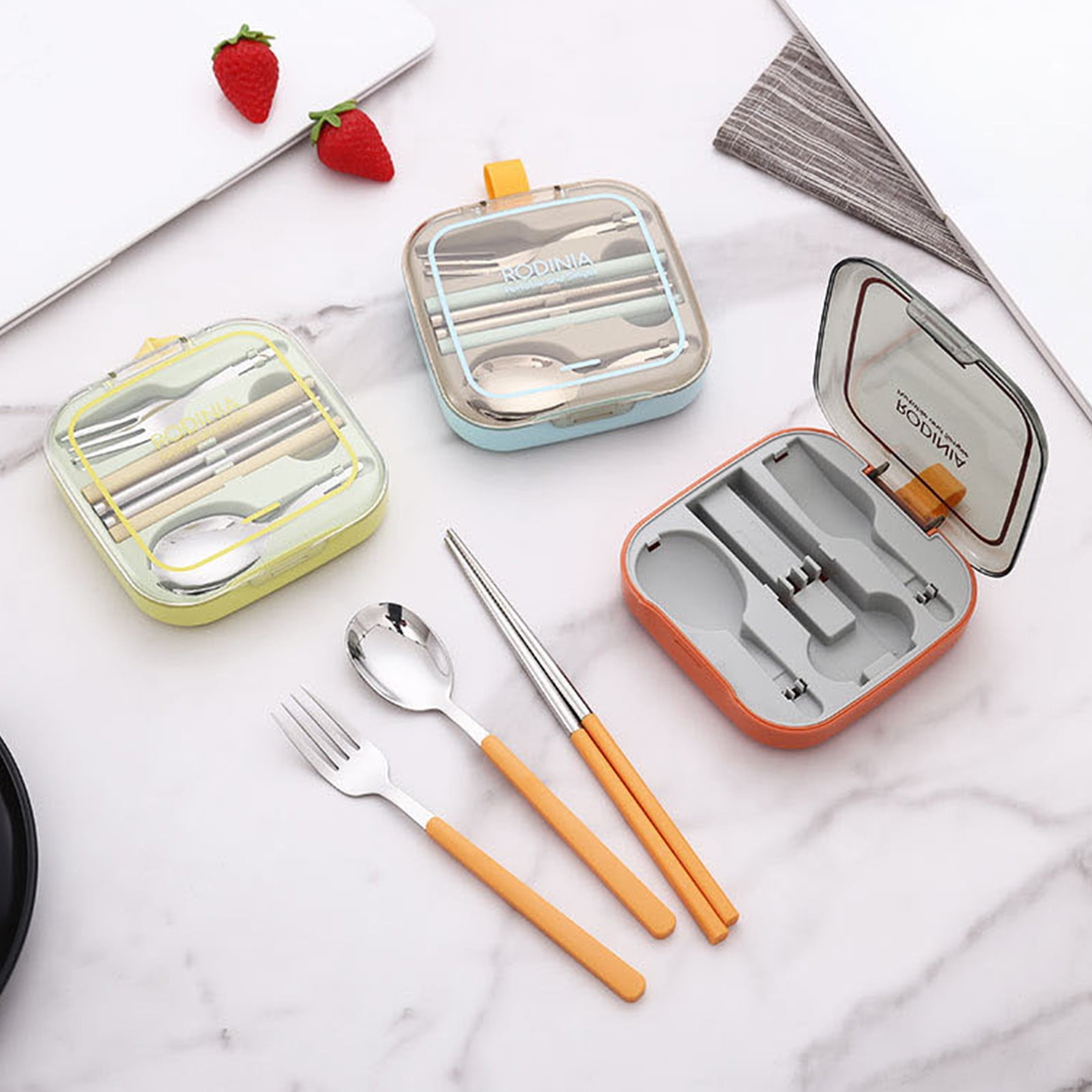 Green Dinnerware Set, Three Hundred Four Stainless Steel Reusable ...