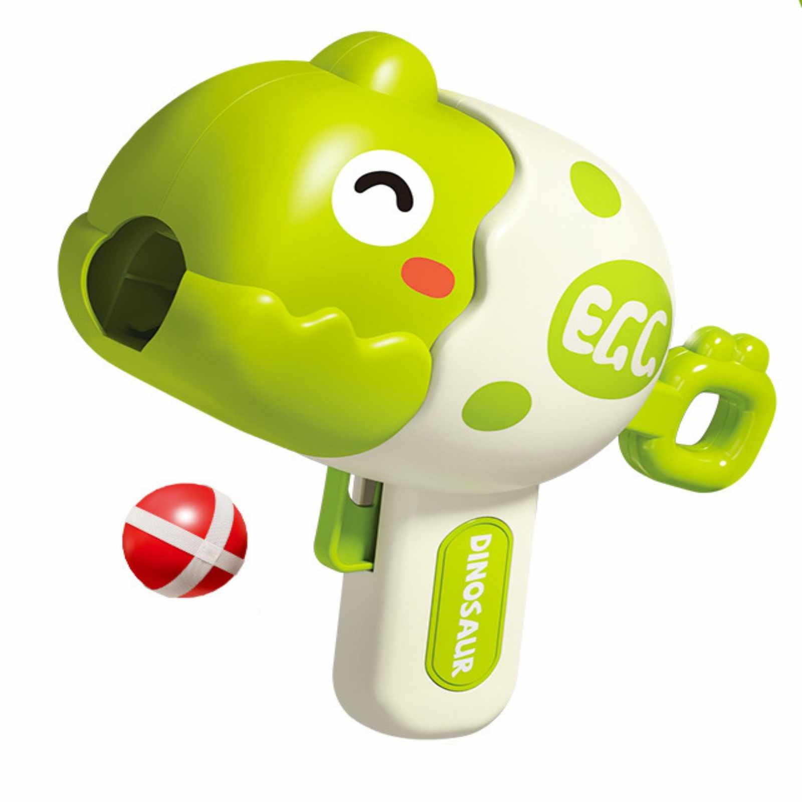 Green Dinosaur Ball Ejection Game Toy Good Looking Dino Shape Catapult ...