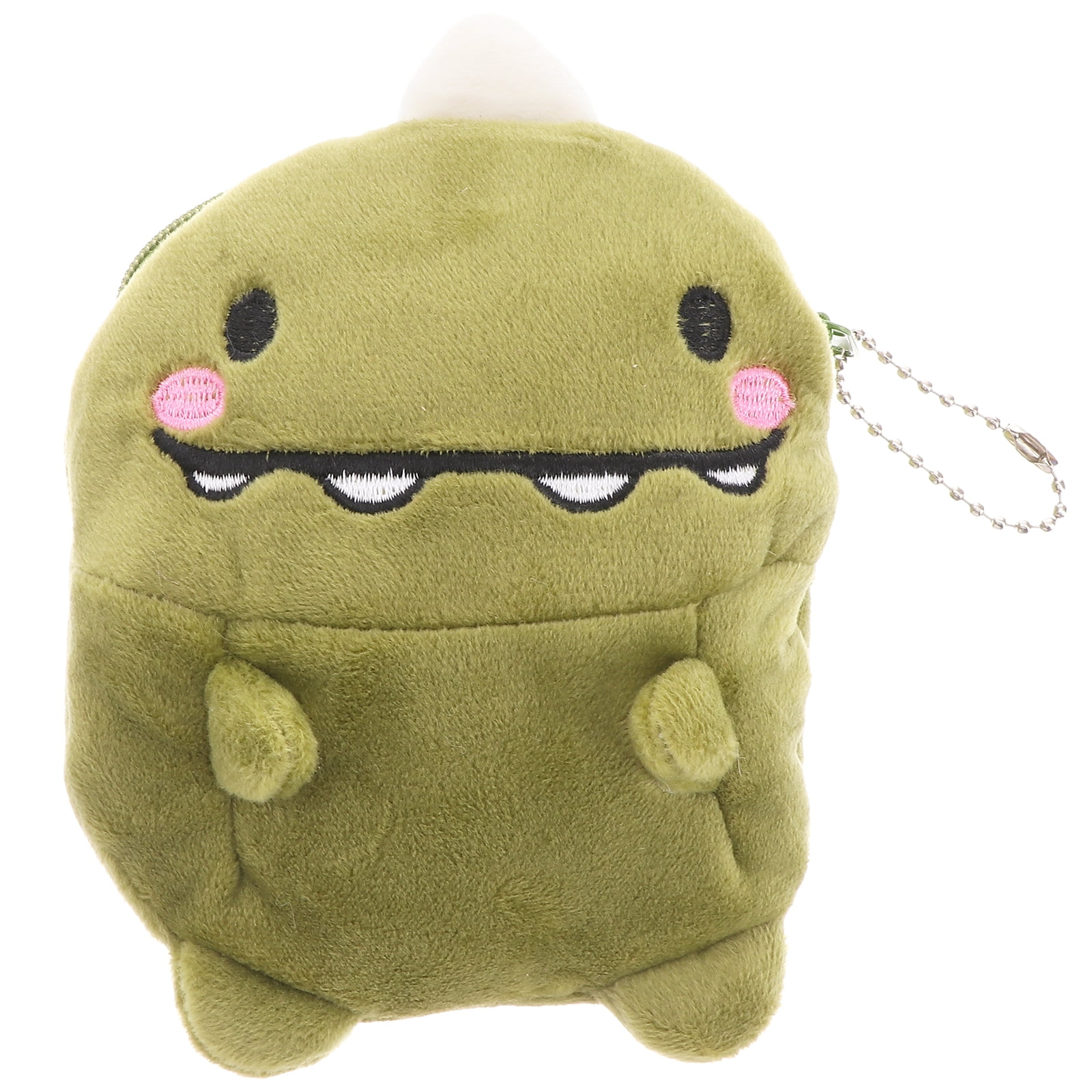 Green Dinosaur Coin Purse Plush Change Pouch Zipper Coin Holder Mini ...