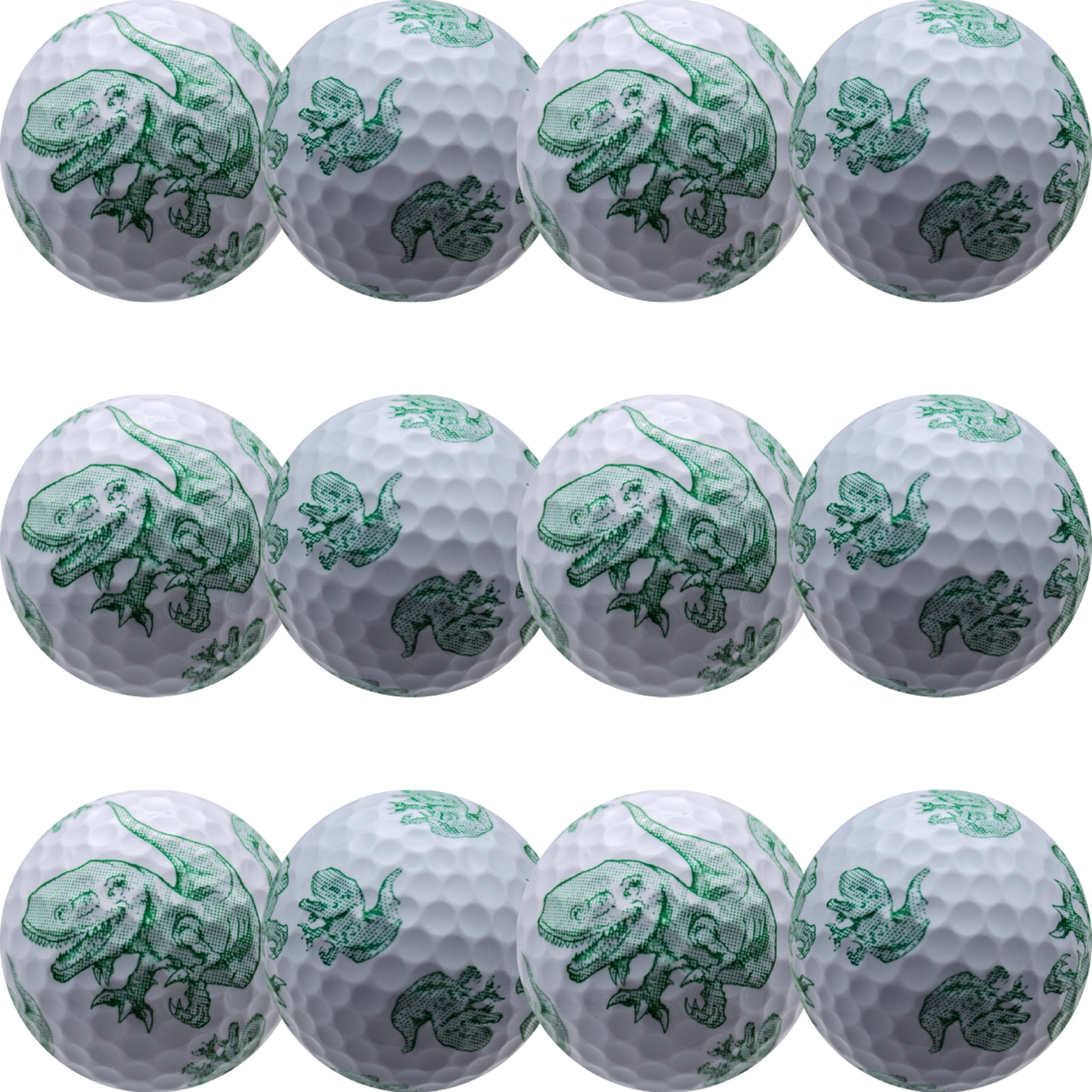 Green Dinosaur Golf Balls 12 Pack, by GBM GOLF - Walmart.com
