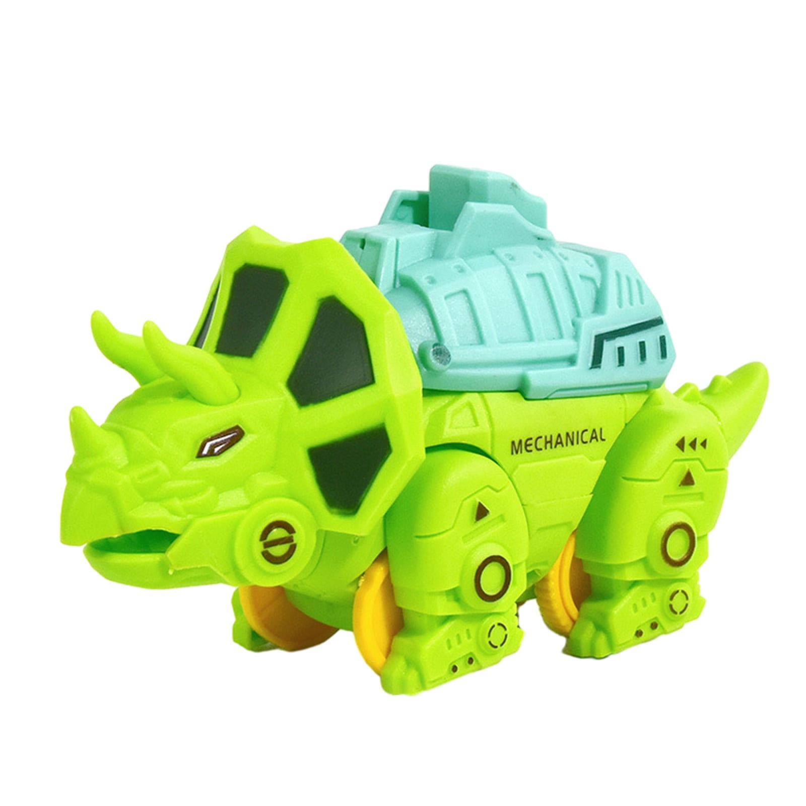 Green Dinosaur Mechanical Assembly Model Press And Go Automatic Gliding ...