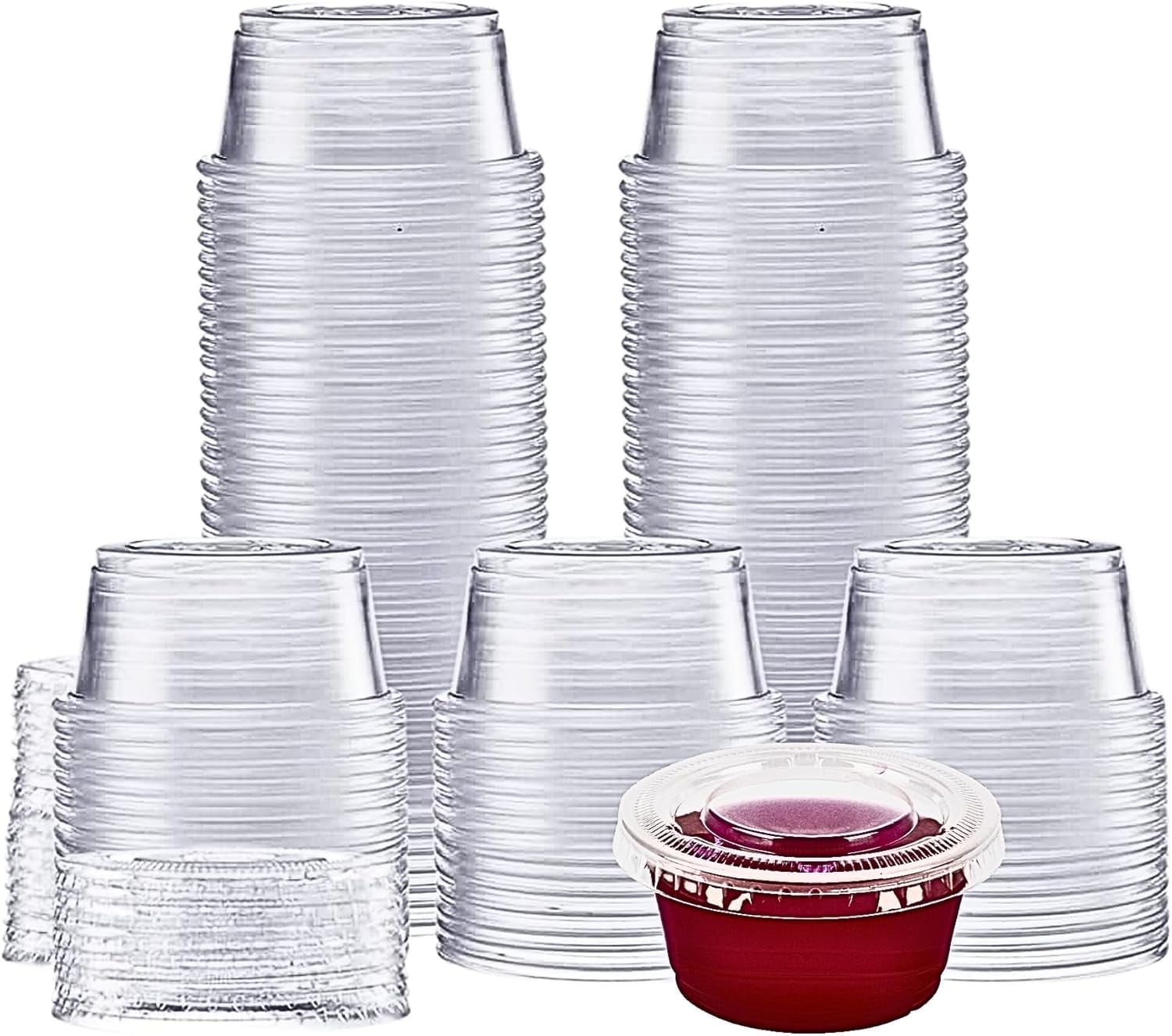 Green Direct 2 oz Disposable Jello Shot Cups with Lids , Pack of 100 ...