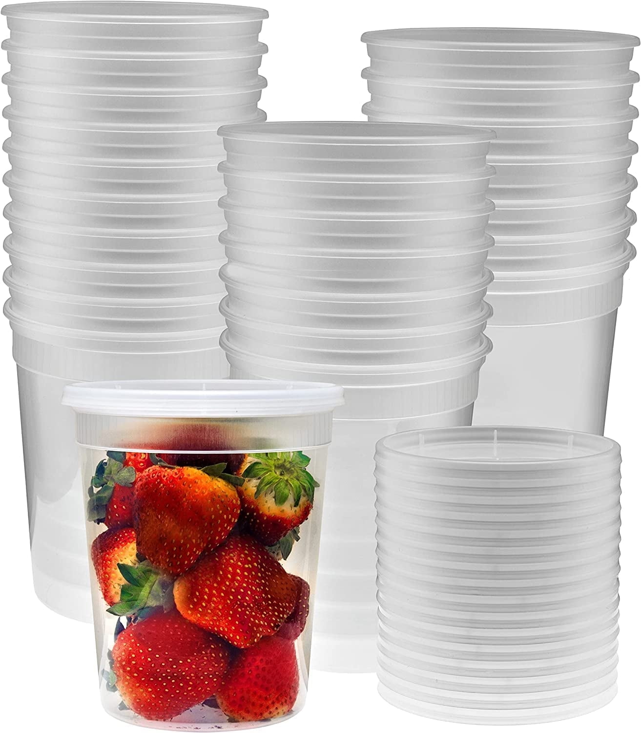 Meal Prep Food Storage Containers with Lids 32 oz. Tupperware Deli ...