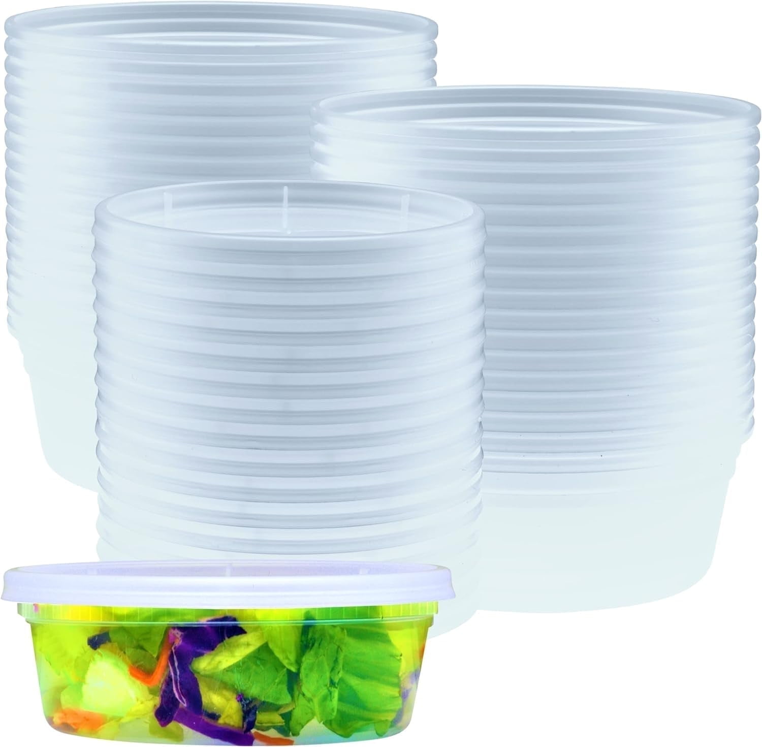 Green Direct 8 oz. Food Storage Containers with Lids - Meal Prep ...