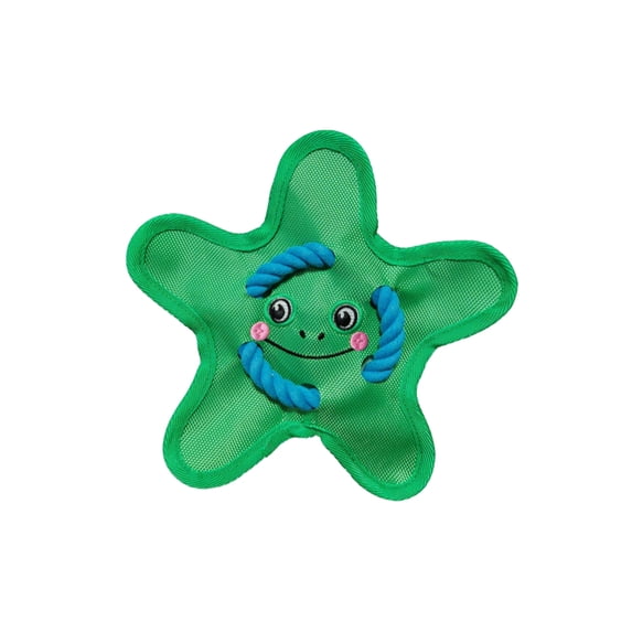 Green Dog Toy - Toss & Retrieve Rope Squeaky Crinkle Paper Oxford ...
