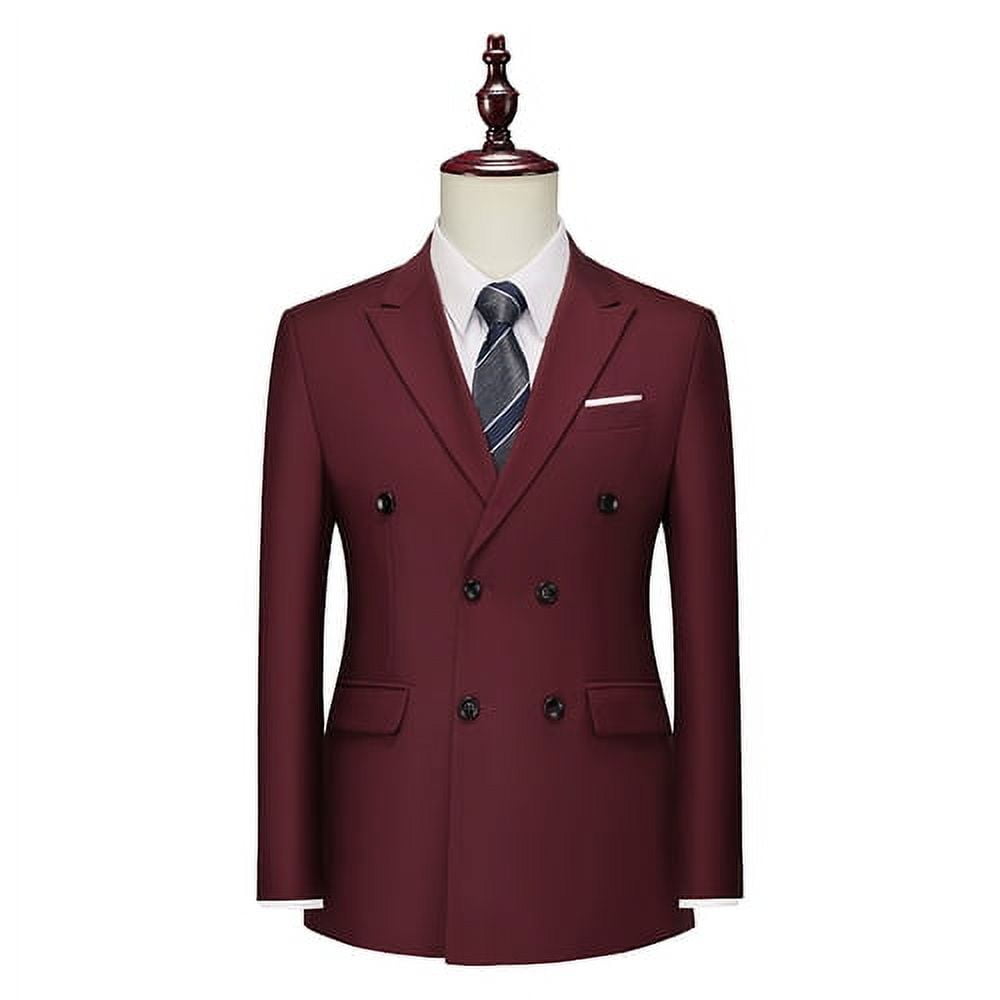 Green Double Breasted Formal Men Suit Jacket Custom Made Slim Fit ...