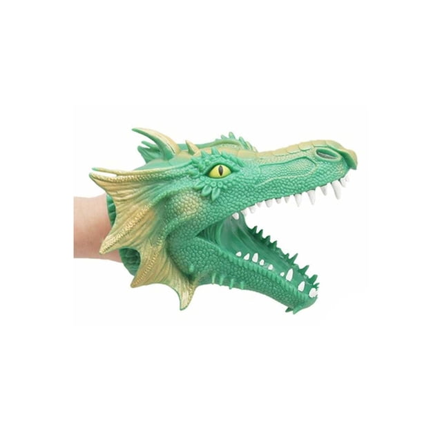Green Dragon Head Hand Puppet Toy, Green Dragon, Size: One Size, Barry ...