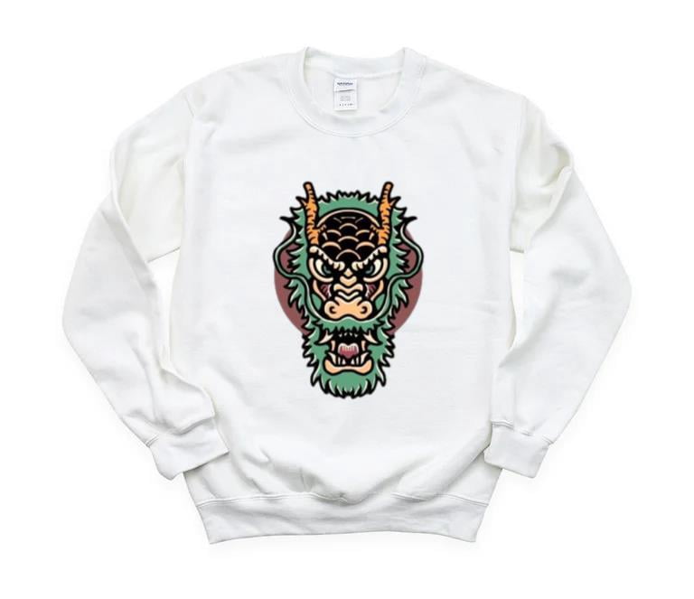 Green Dragon Mythical Creature Fantasy Jade Emerald Cool Sweatshirt ...
