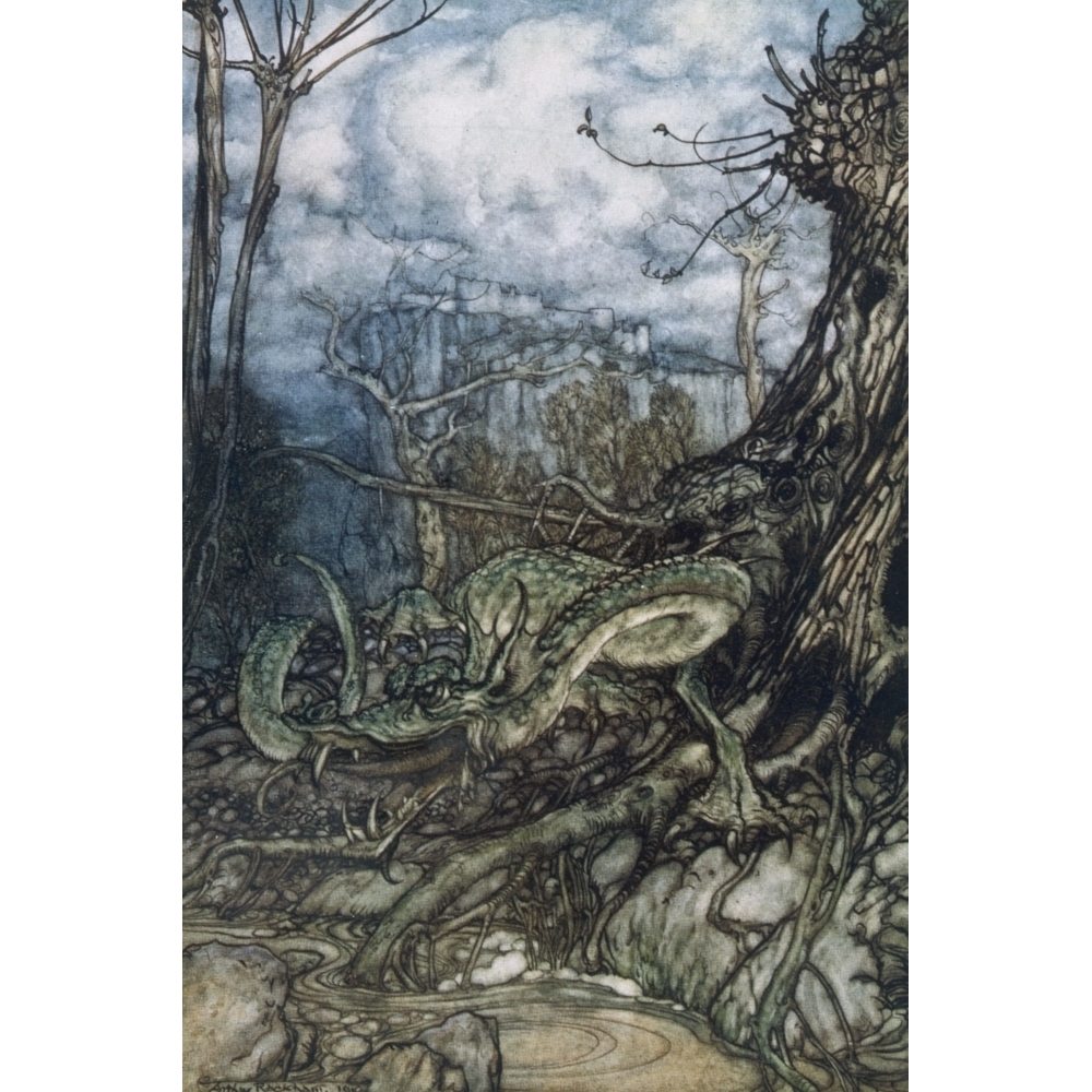 Green Dragon Poster Print By Mary Evans Picture Libraryarthur Rackham ...