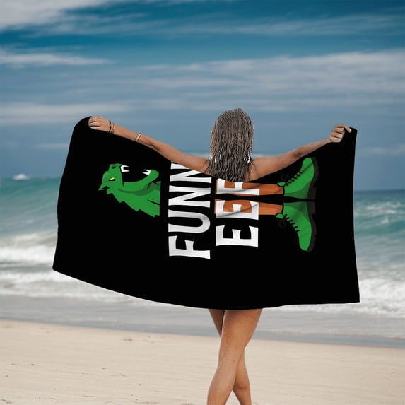 Green Dragon Roaring Beach Towel - Fun & Unique Design for Pool Travel ...