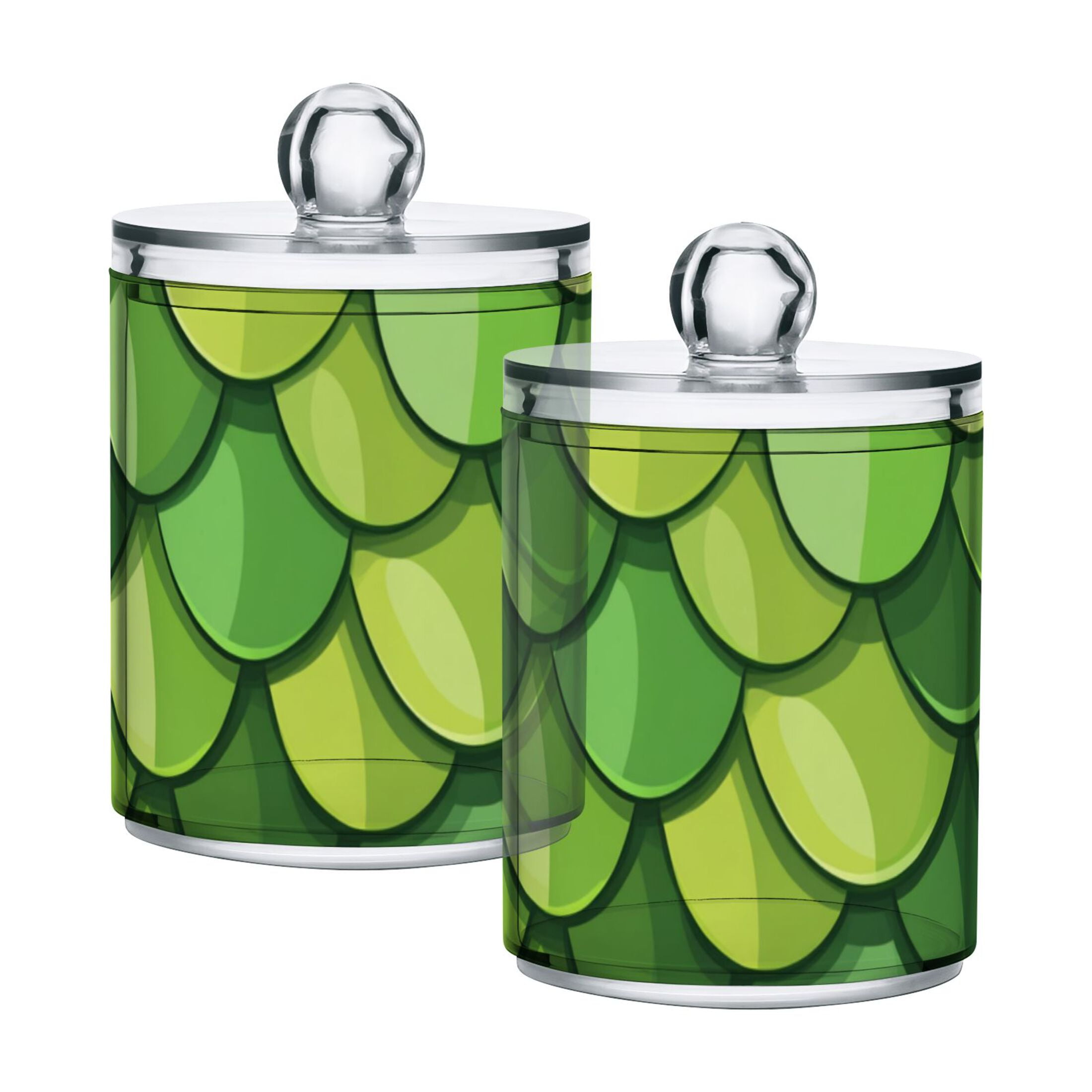 Green Dragon Scales Translucent Plastic Cans Storage Canisters with Lid ...