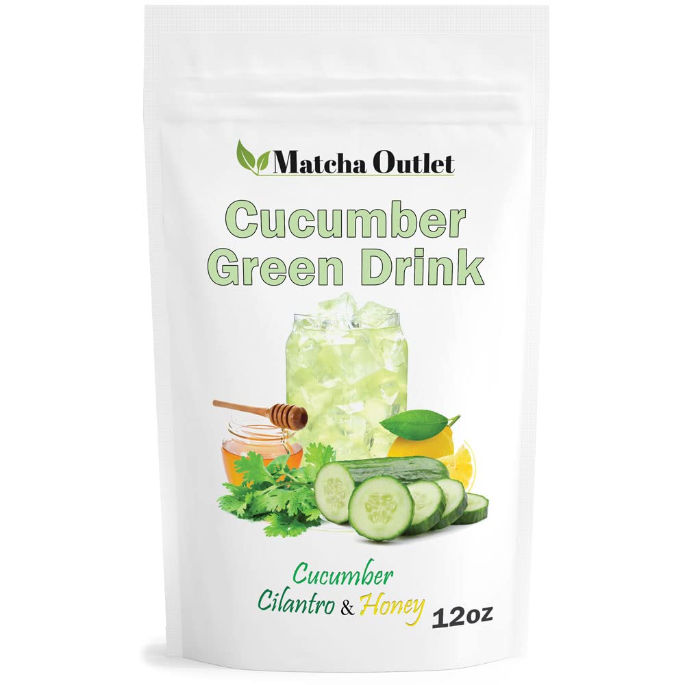 Green Drink Powder Cucumber Cilantro Honey Refresher Natural Superfood ...