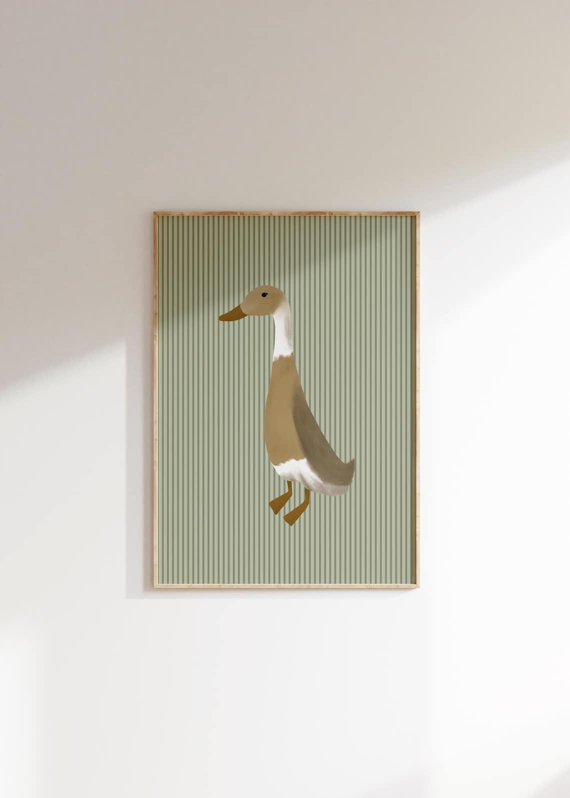 Green Duck Art Print Cottagecore Nursery Duck Farm Nursery Decor Boy'S ...
