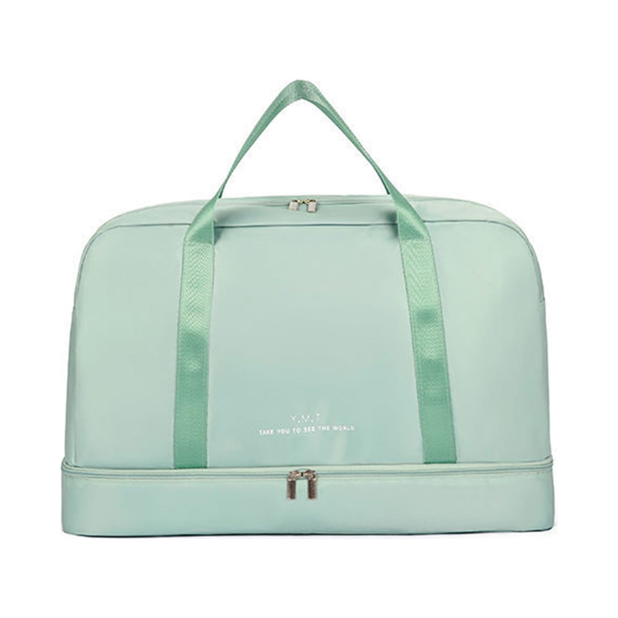 Green Duffle Bag for Women Travel Bag Dry and Wet Separation Gym Bag ...