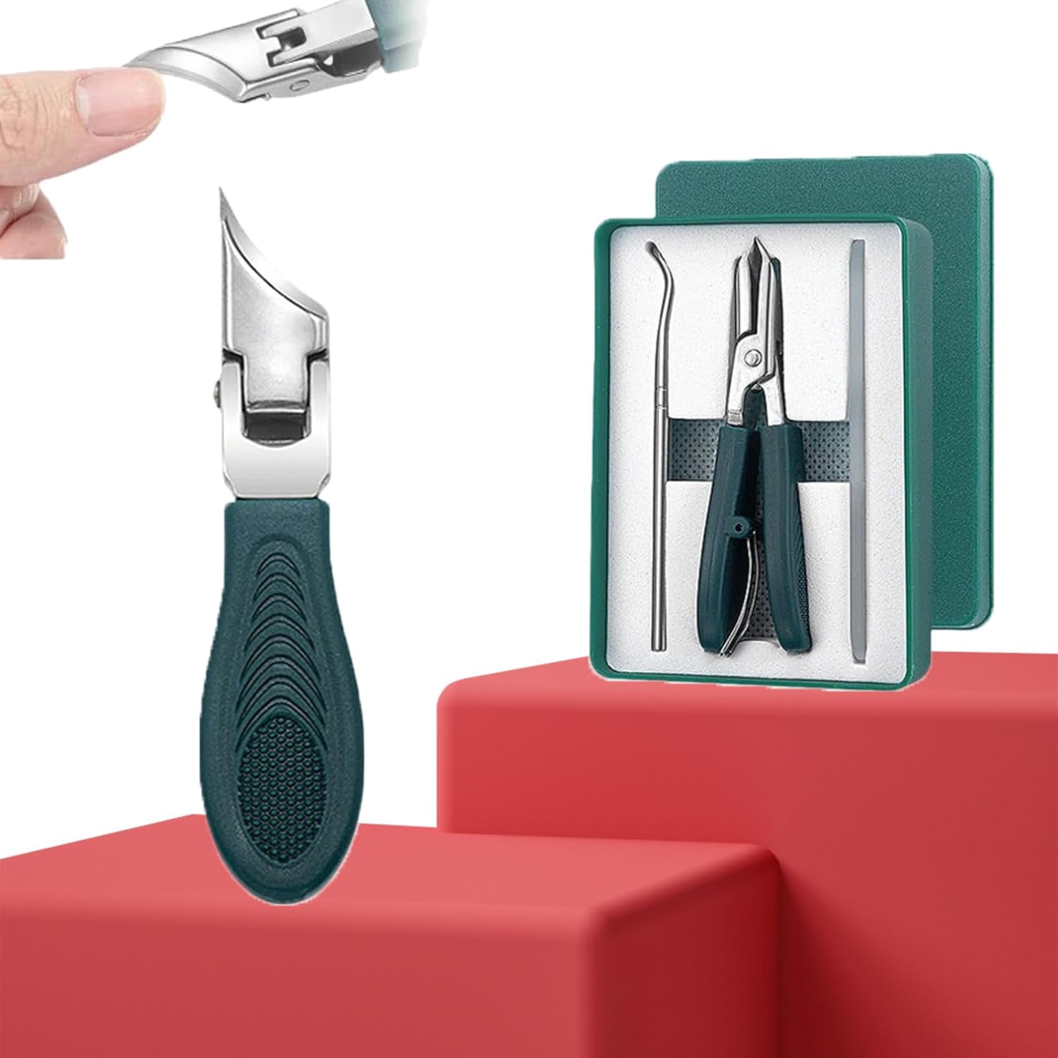 Green Eagle Beak Nail Clippers, Eagle Beak Beveled Nail Clippers, Wide ...