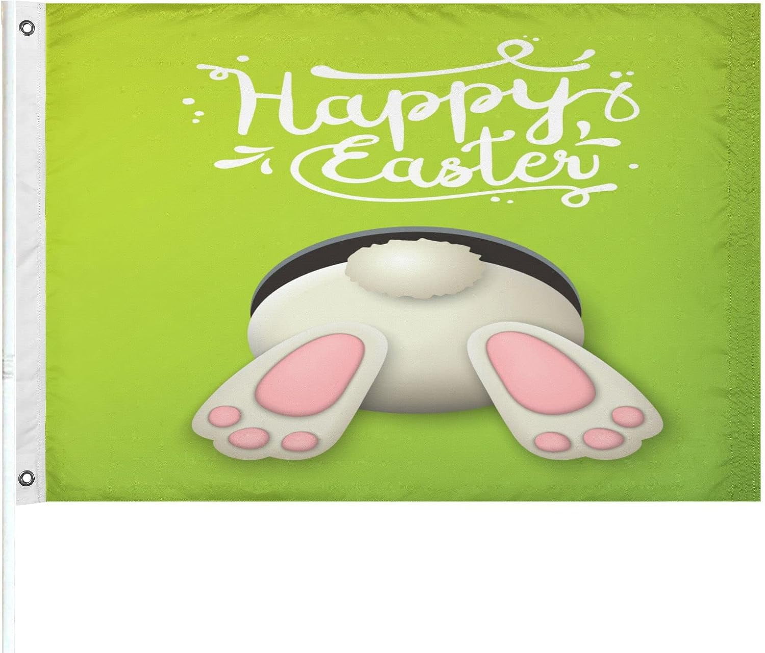 Green Easter Bunny Flag Outdoor Garden Flag for Outside Funny Flags ...