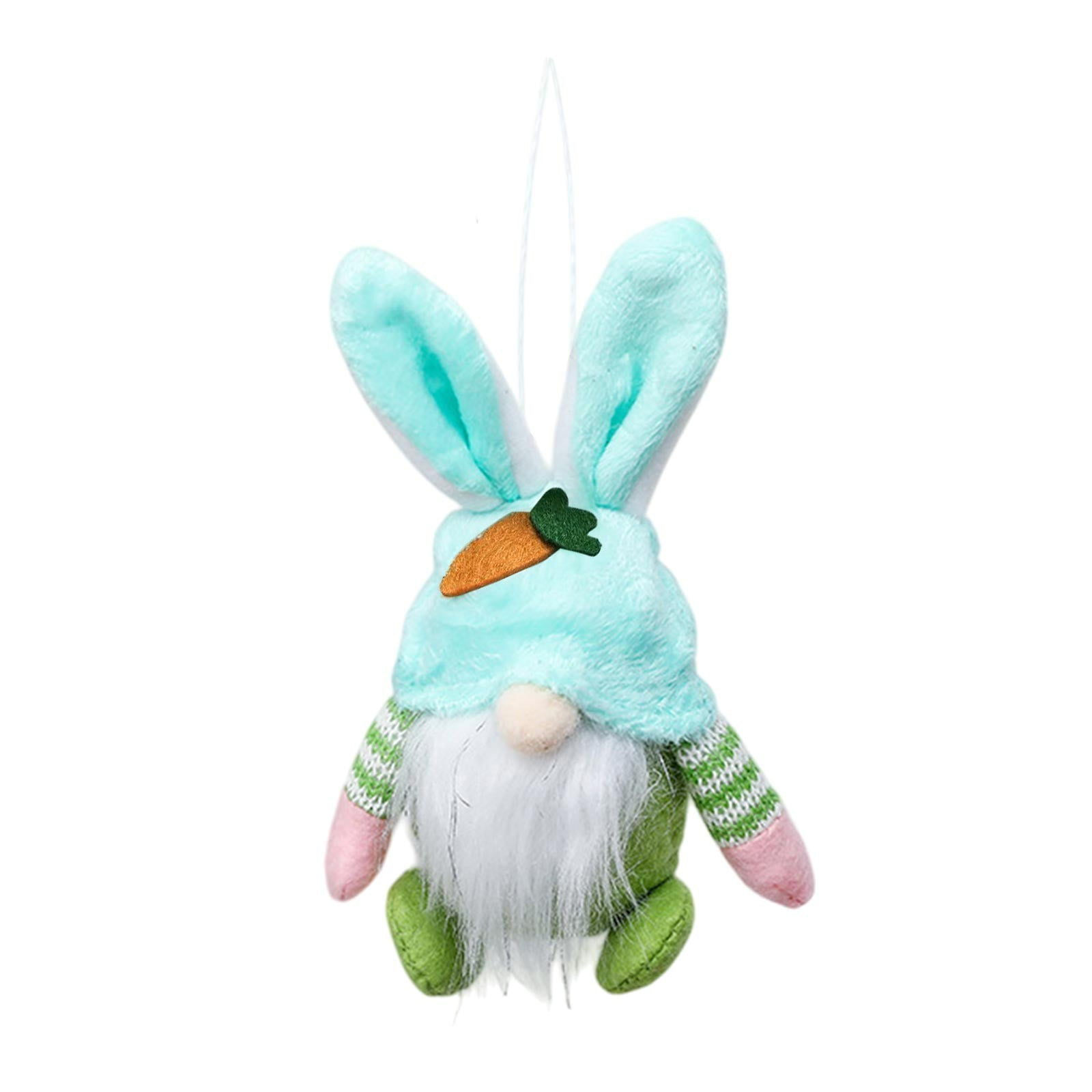 Green Easter Gnome Dwarf Plush Doll Bunny Rabbit Desktop Hanging ...