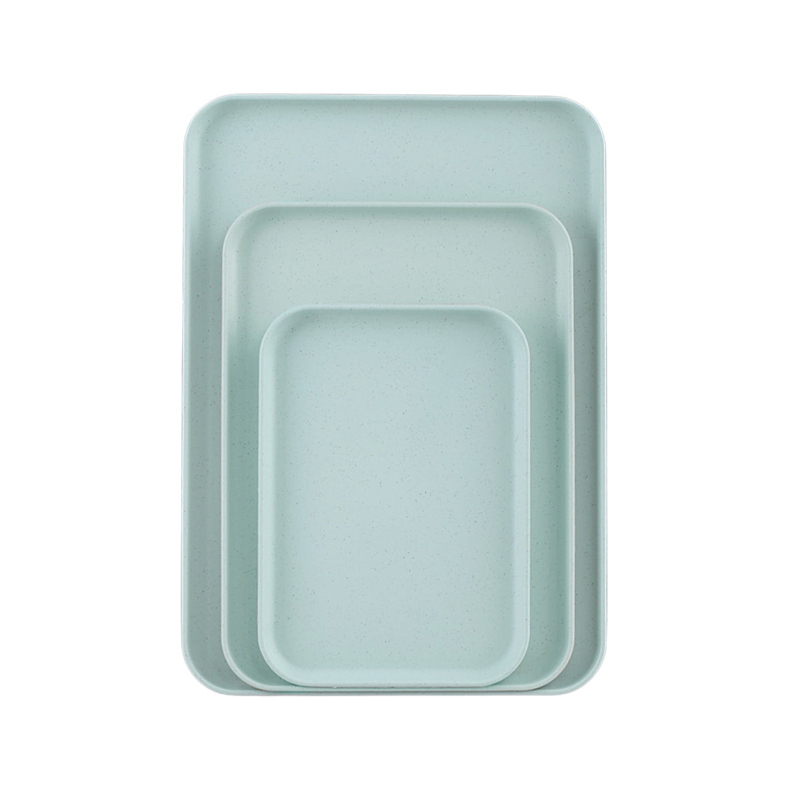 Green Eco-Friendly Rectangular Serving Tray Set Of Three Sizes For ...