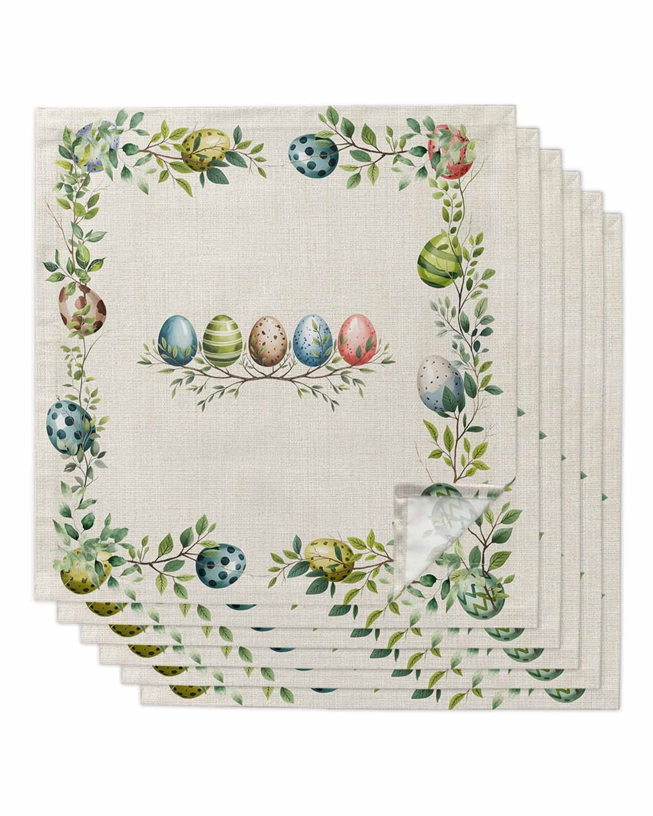 Green Eggs Easter Cloth Napkins Set of 6 Reusable Dinner Napkins ...