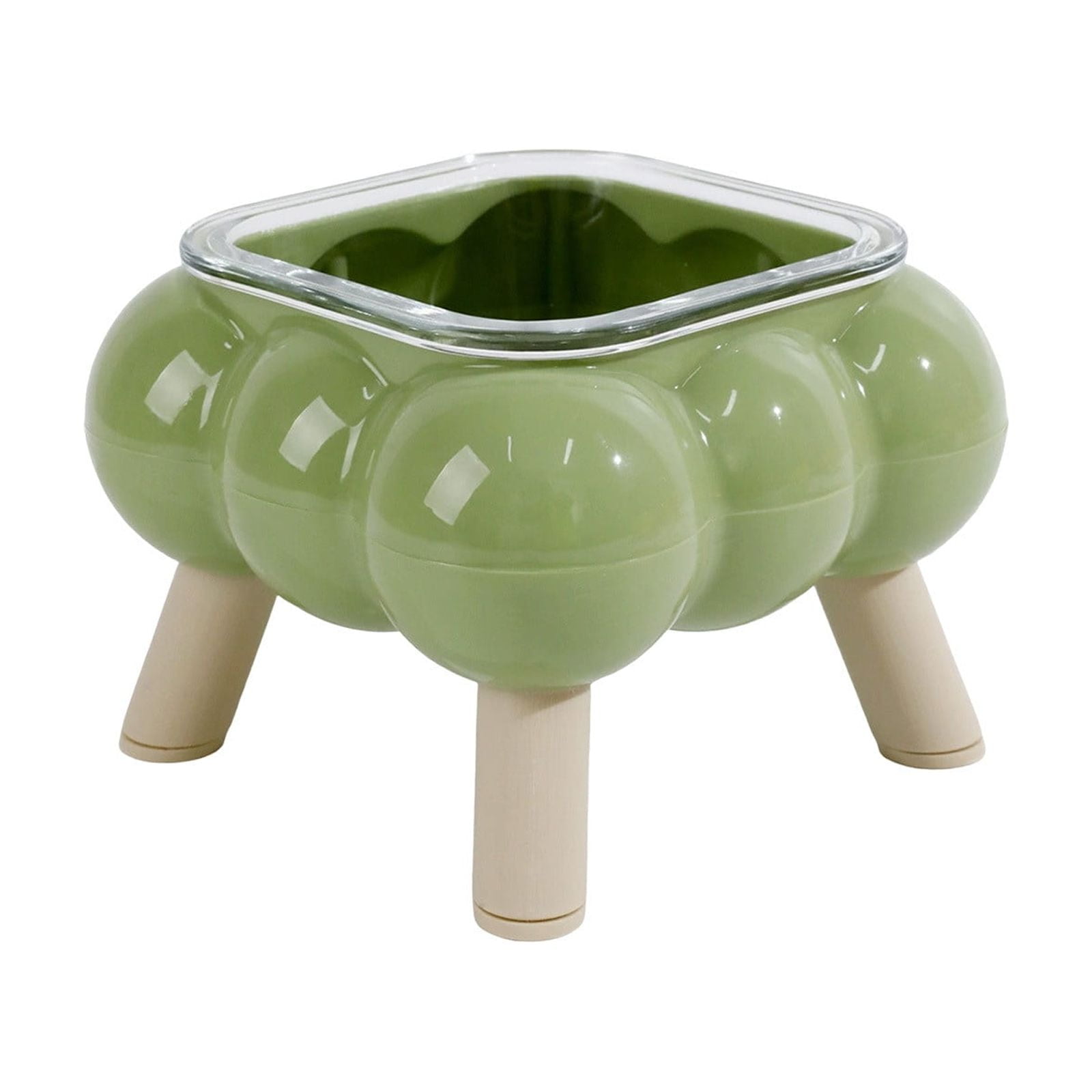 Pet Bowl Suitable For Cats Glass Neck Protecting Four Legged Bowl ...