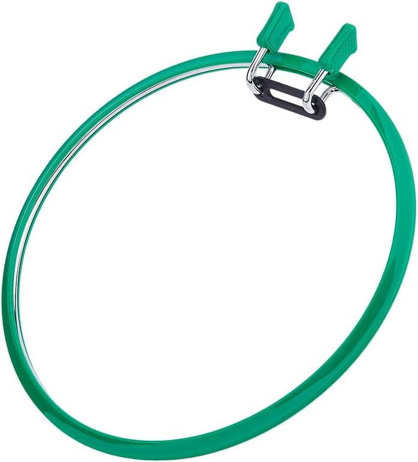 Green Embroidery Hoops Plastic Tension Stich Hoop Circle Cross Stitch ...
