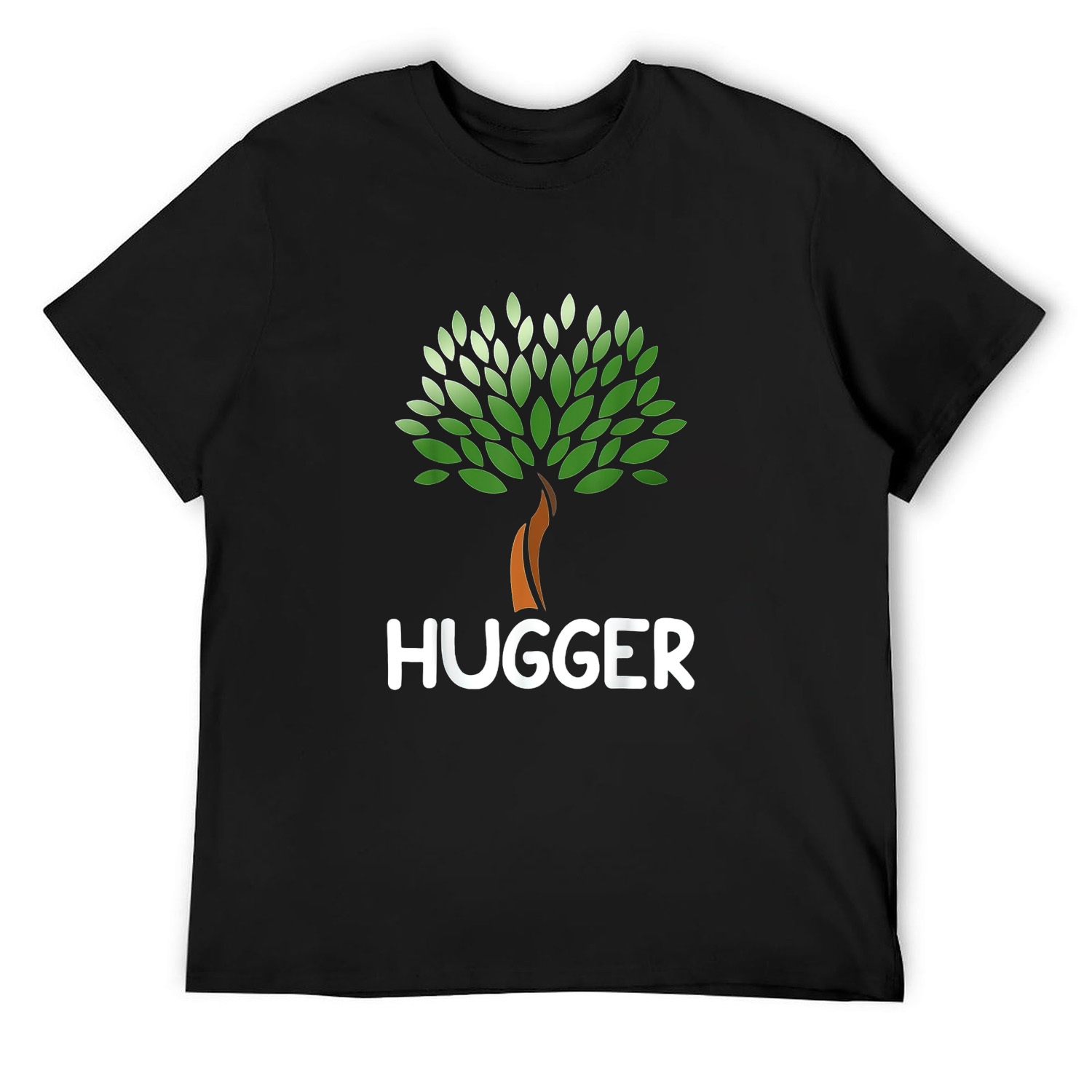 Green Environmentalist design - Tree Hugger T-Shirt Black Large ...