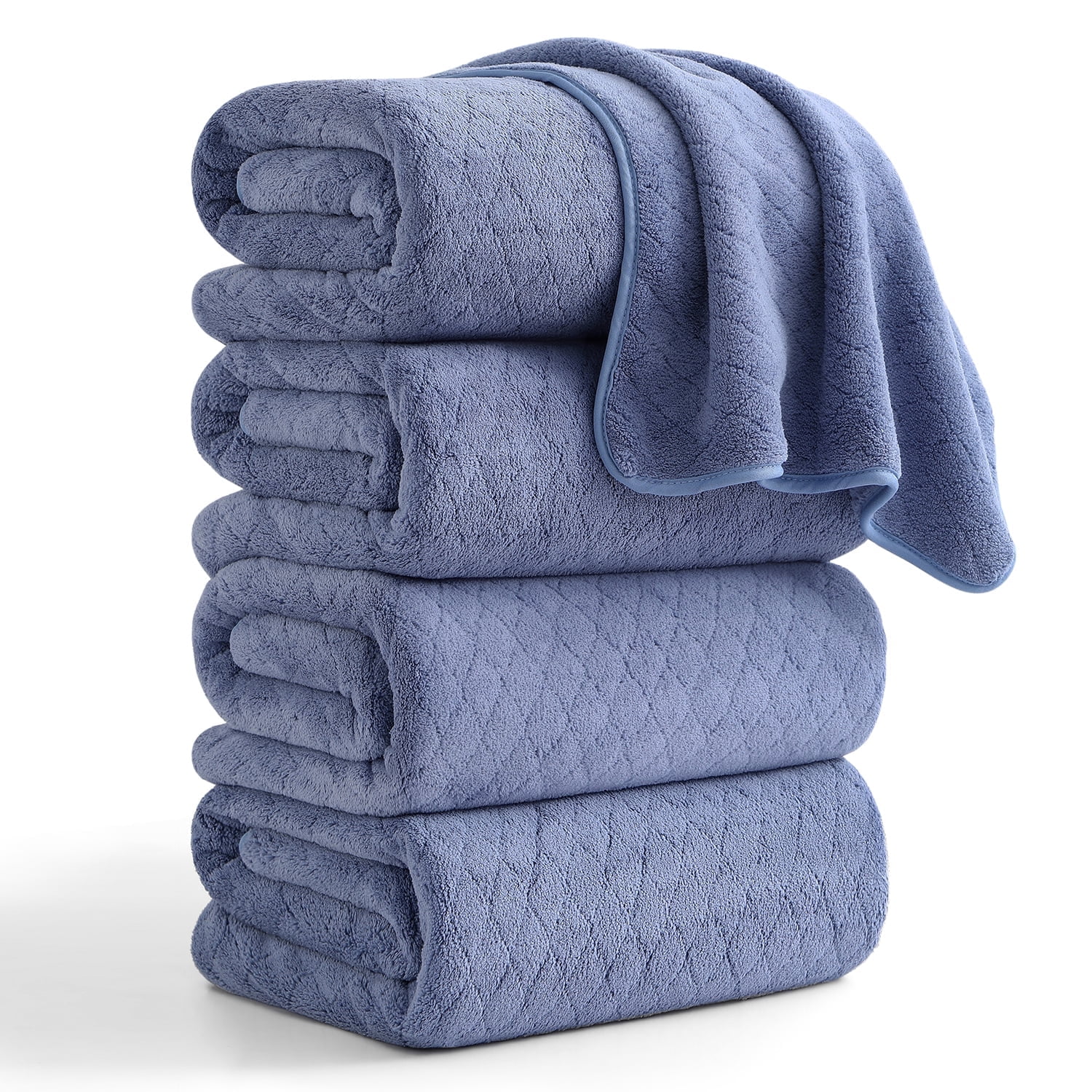 Green Essen 4 Pack Bath Towel Set Bath Sheet 700 GSM Oversized Thick ...