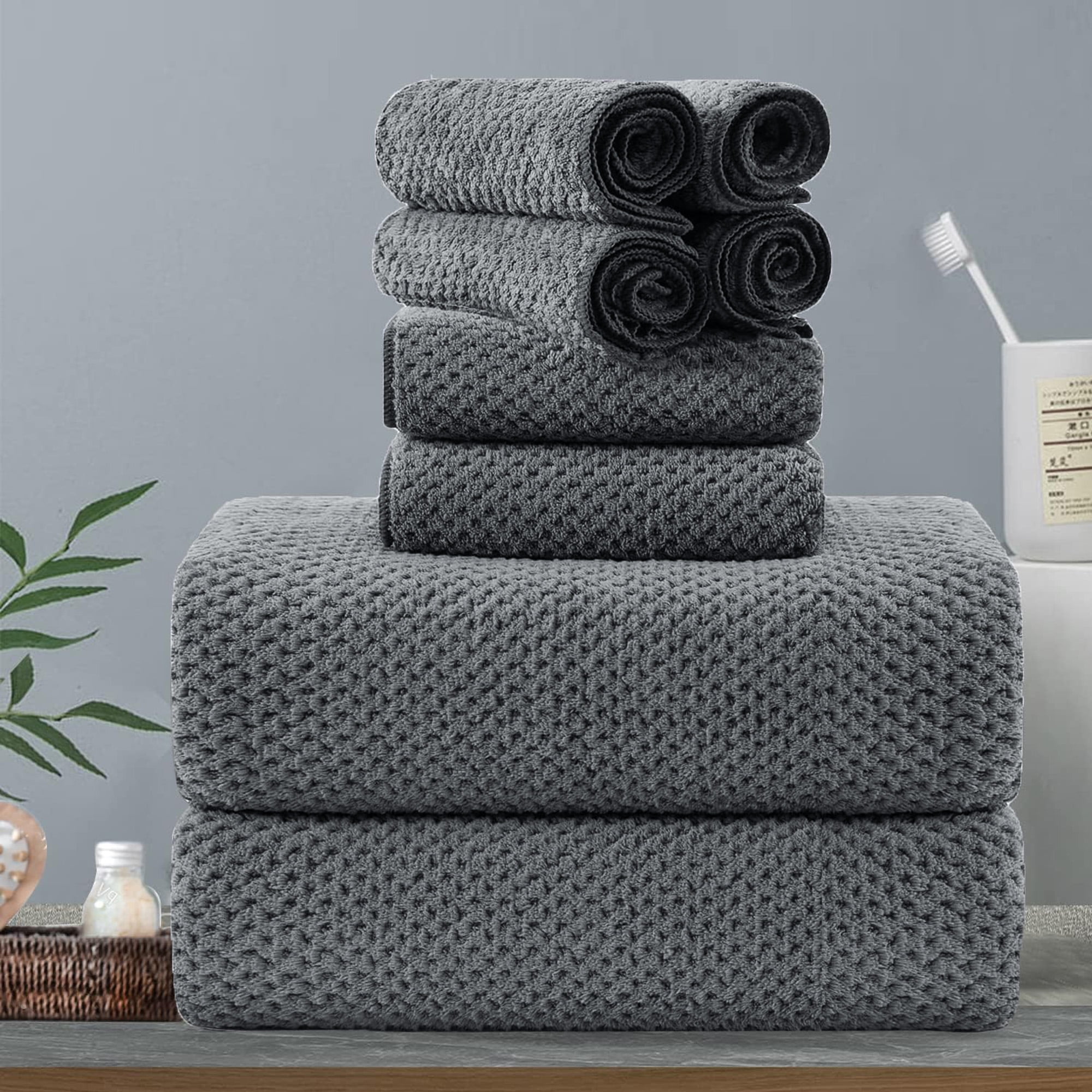 Green Essen 8 Piece Bath Towel Set -2 Soft Bath Sheet,2 Hand Towels, 4 ...