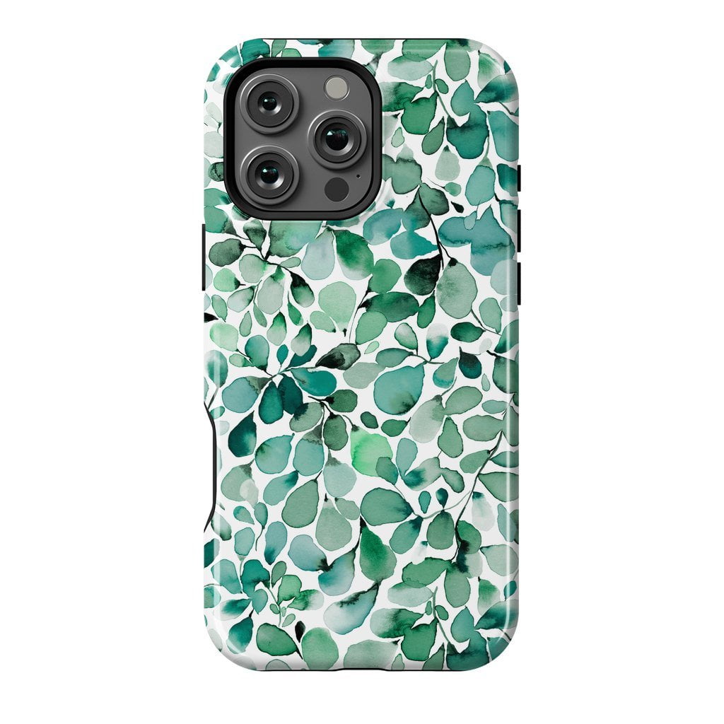 Green Eucalyptus Botanical Design For iPhone 11 to 17 Pro Max ...