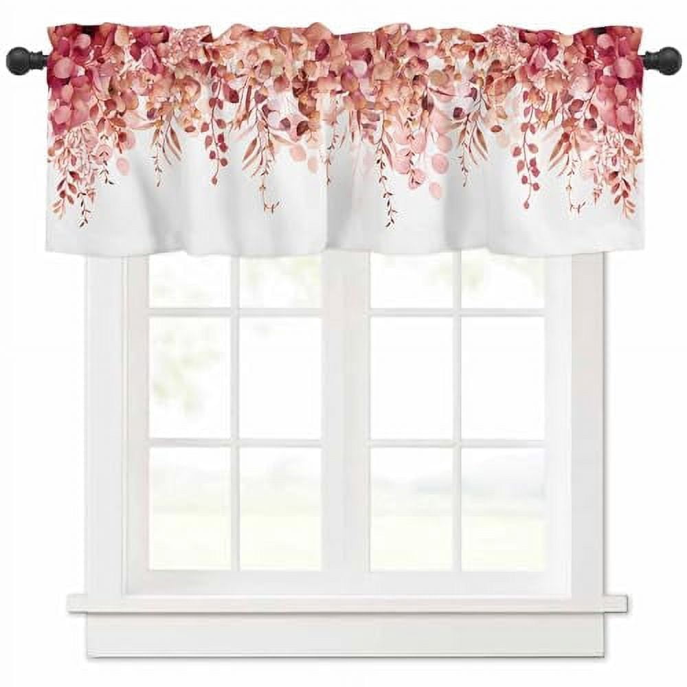 Green Eucalyptus Curtain Spring Summer Valance for Windows Rod Pocket ...