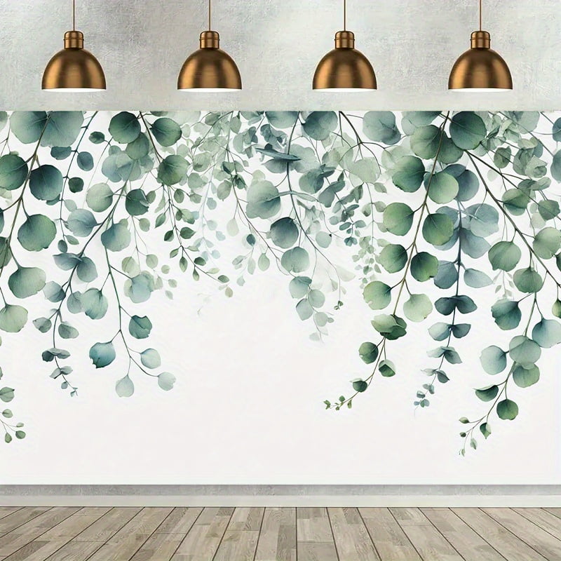 Green Eucalyptus Leaves Birthday Backdrop Spring Still Life Grass Leaf ...