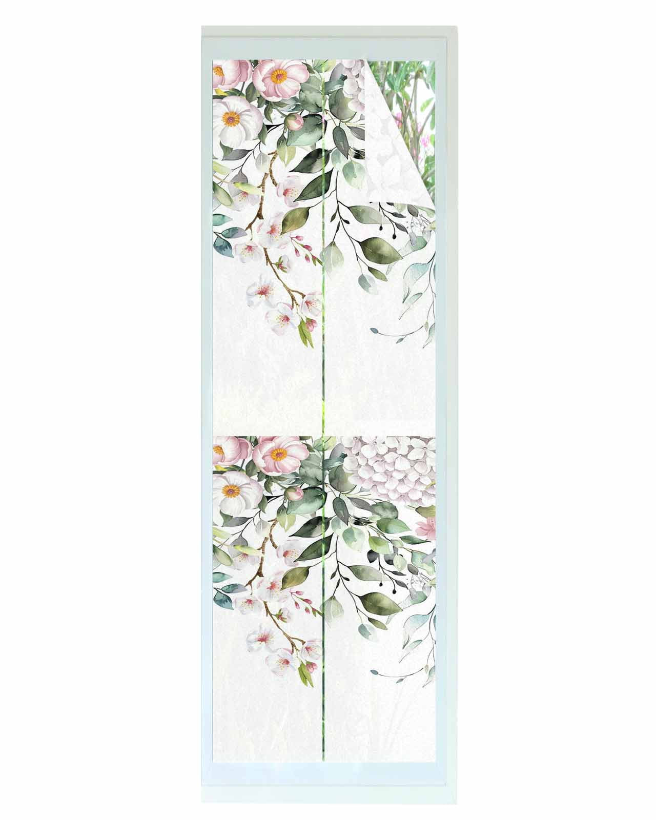 Green Eucalyptus Leaves Window Privacy Film Stained Glass Window Film ...